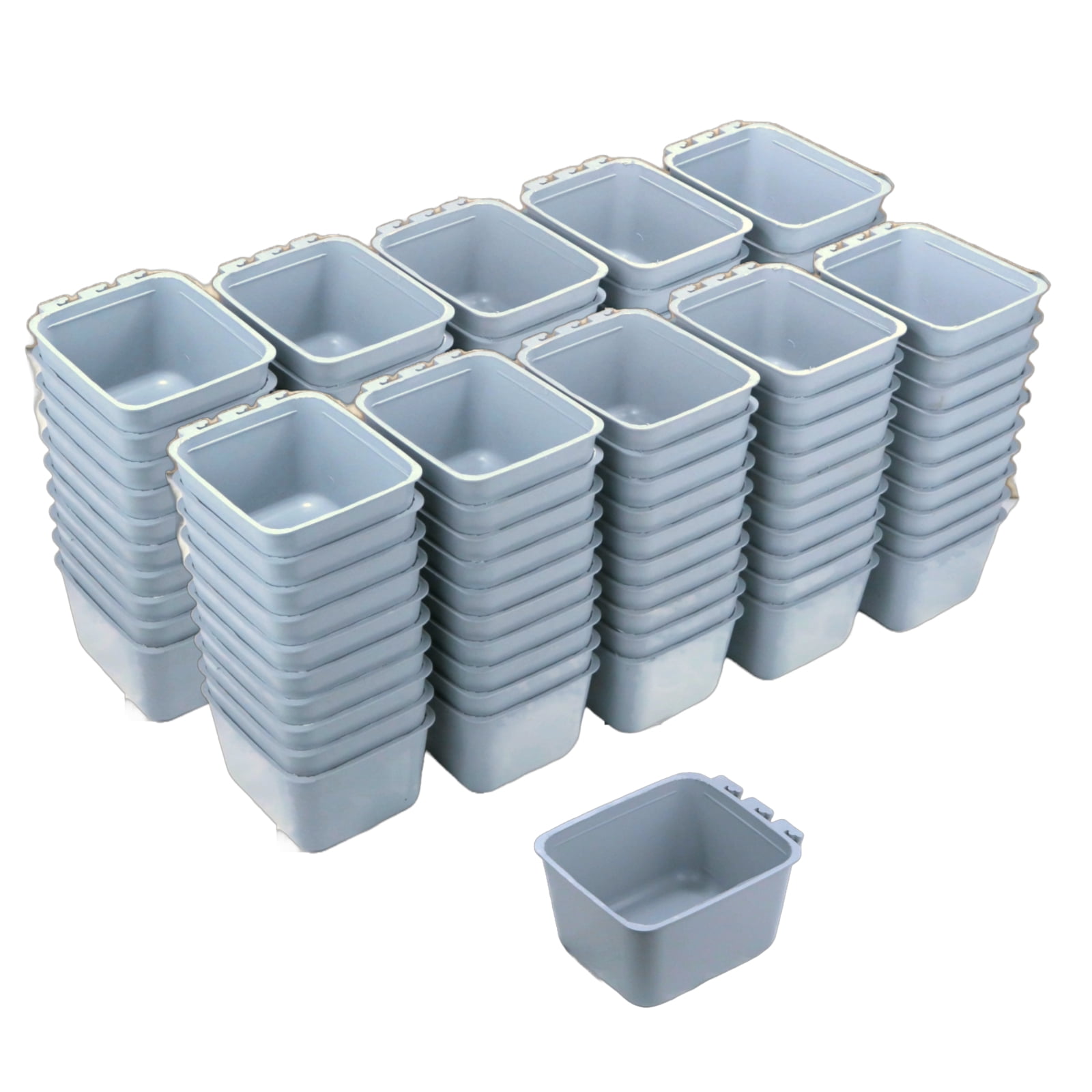 The ROP Shop 100-Pack - 16oz Gray Cage Cups for Feed & Water for ...