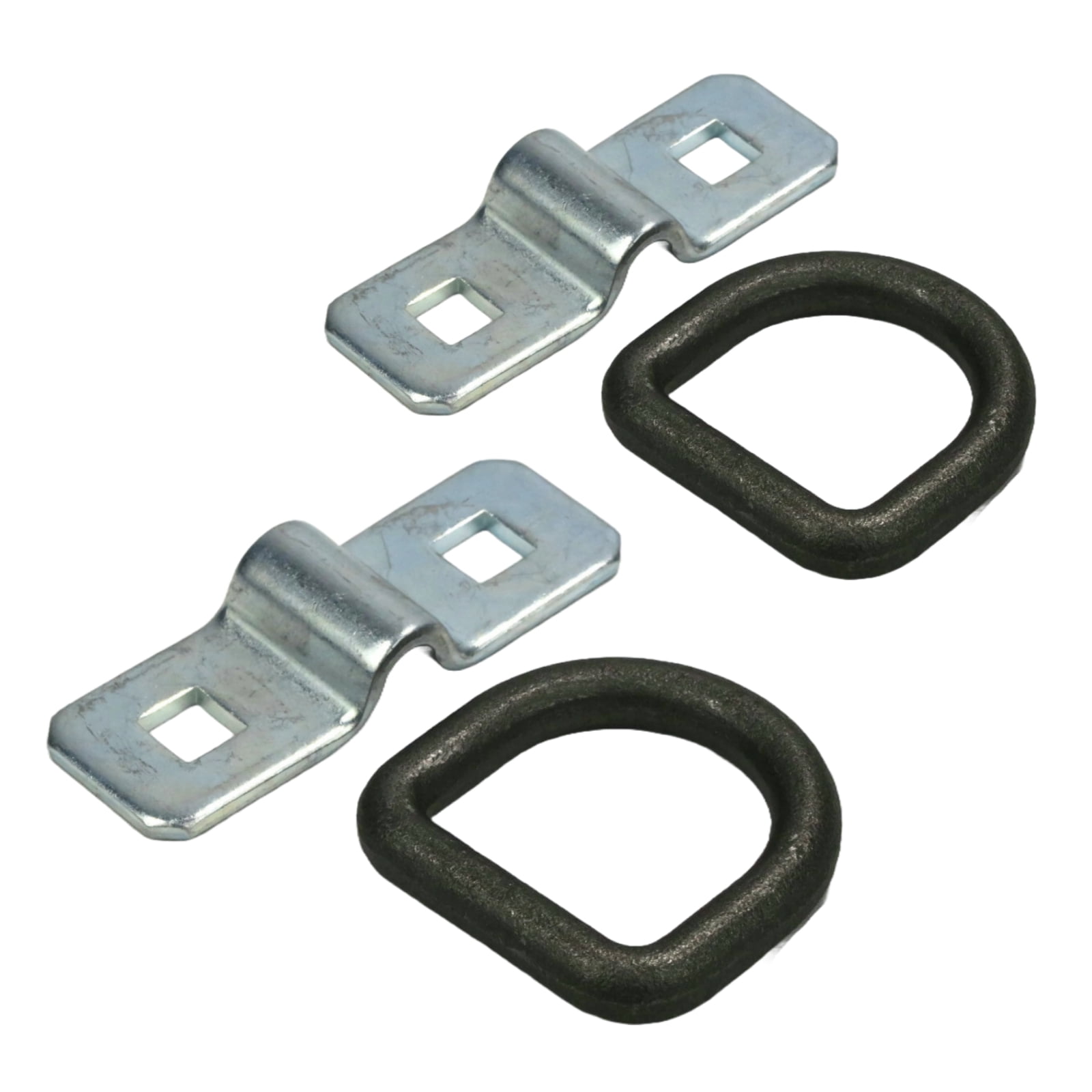 The ROP Shop | 2-Pack 3/8" Steel D Rings & Brackets Tie Down Chain 5000 ...