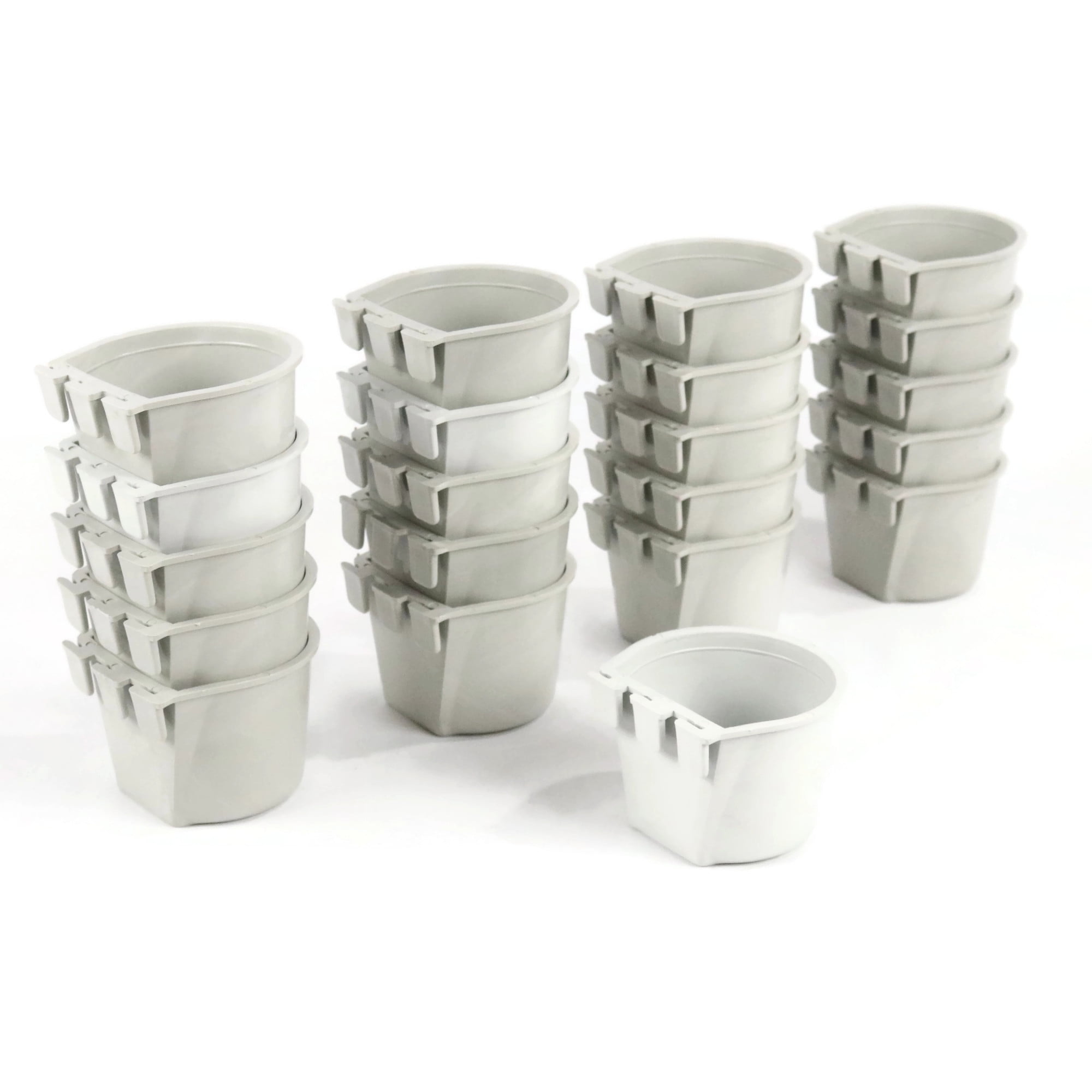 The ROP Shop 20-Pack - 8oz Gray Cage Cup for Feed & Water for Poultry ...