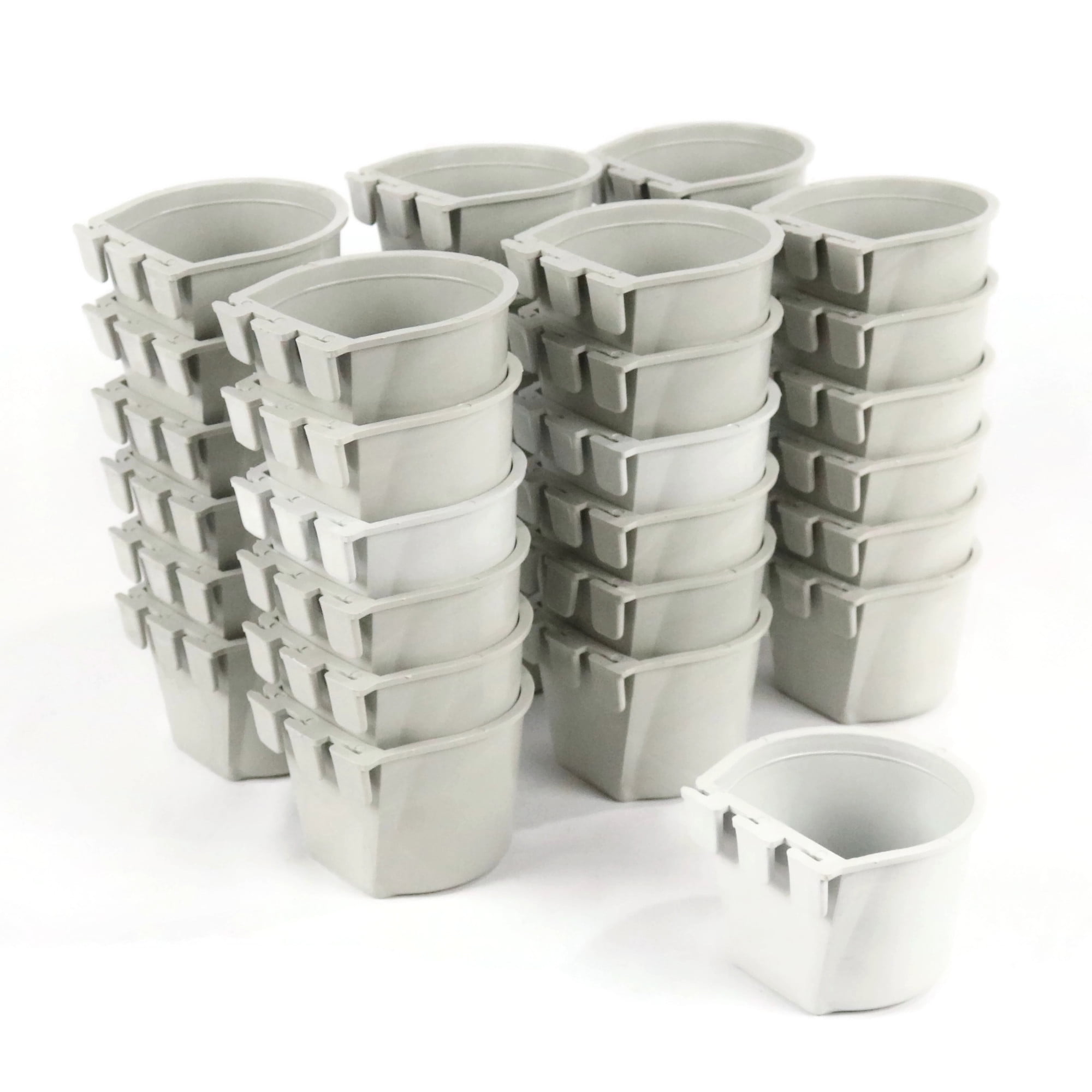 The ROP Shop 36-Pack - 8oz Gray Cage Cup for Feed & Water for Poultry ...