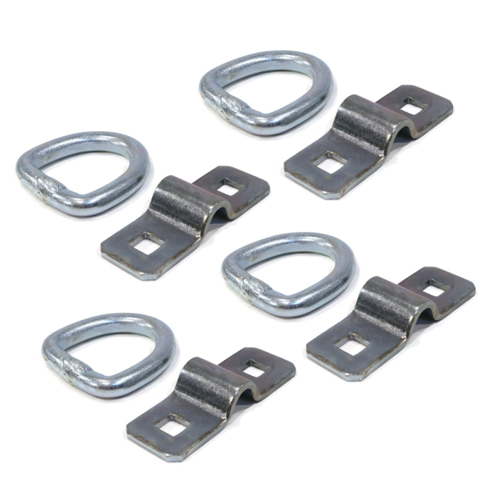 The ROP Shop | 4-Pack 3/8" Steel D Rings & Clips Tie Down Trailer Truck ...