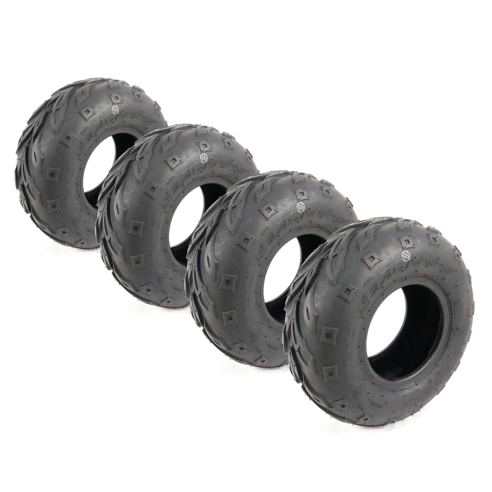 The ROP Shop | 4-Pack - Tires 145/70-6, 6mm Tread for Roketa GK-11 (KSX ...