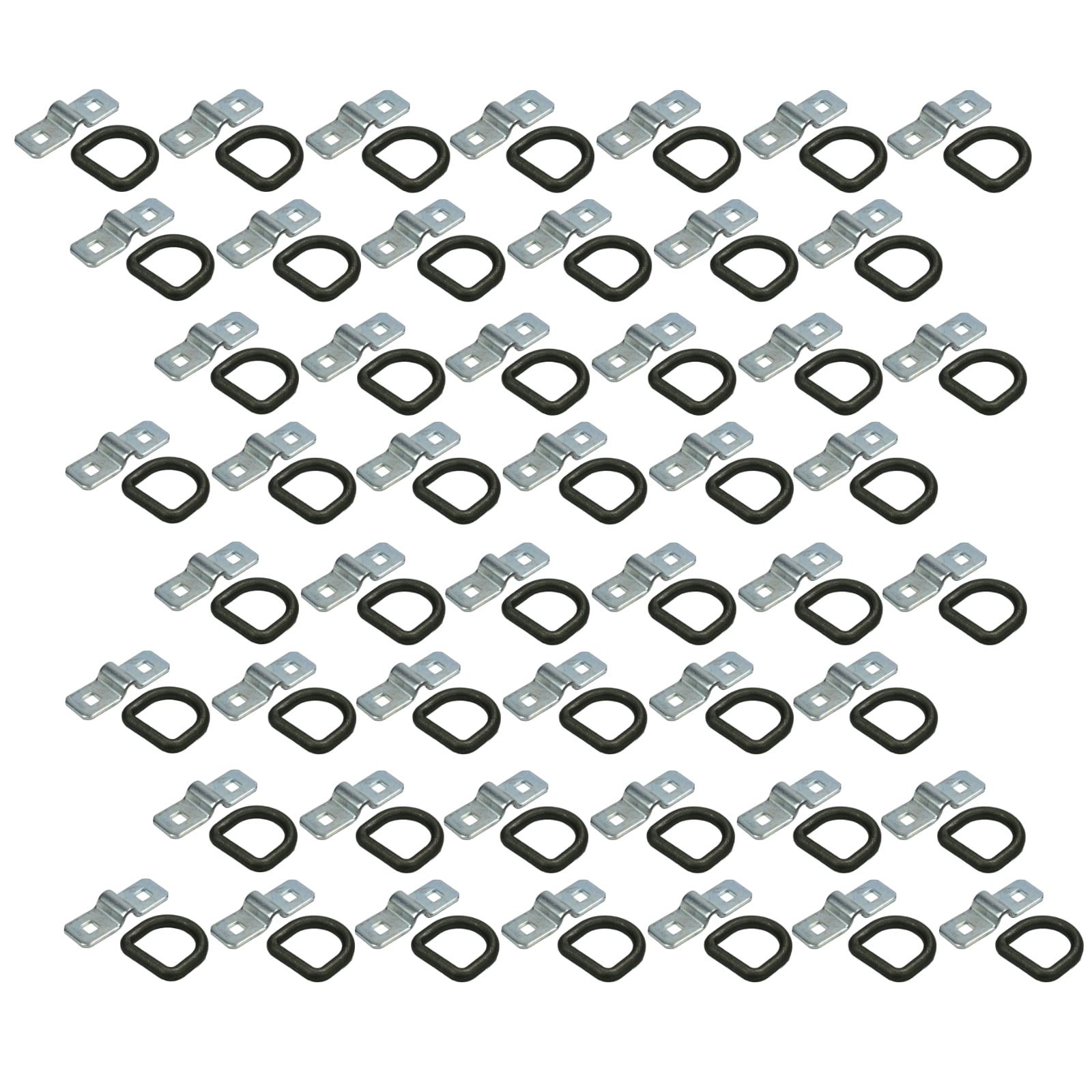The ROP Shop 50-Pack 3/8" Steel D Rings & Brackets Tie Down Rope Chain ...
