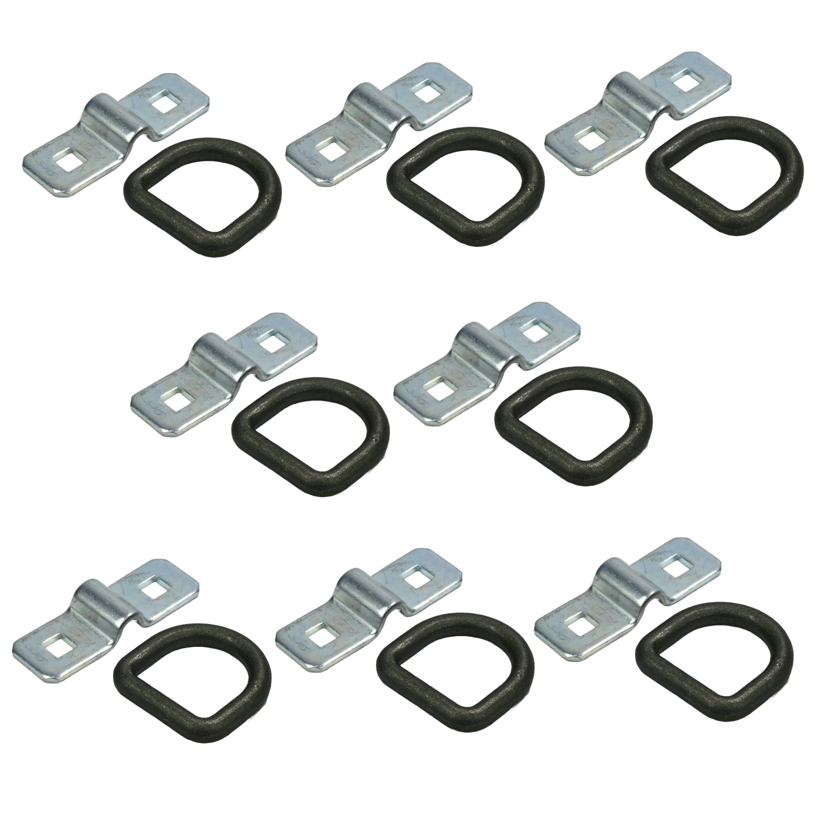 The ROP Shop | 8-Pack 3/8" Steel D Ring Rope Tie Downs Bolt on 5000 lbs ...