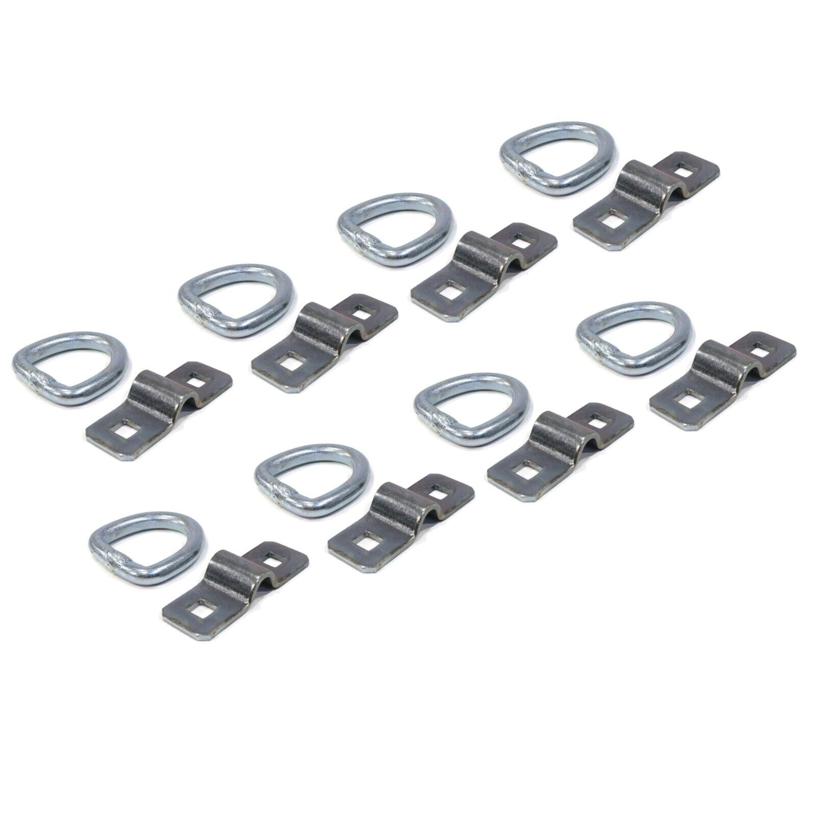 The ROP Shop | 8-Pack 3/8" Steel D Rings & Brackets Tie Down Rope for ...