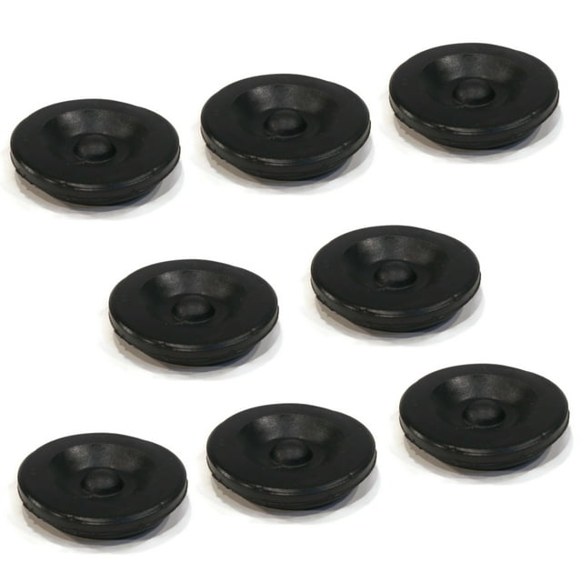 The ROP Shop | 8-Pack Black Rubber Grease Plug Hub Dust Caps for ...