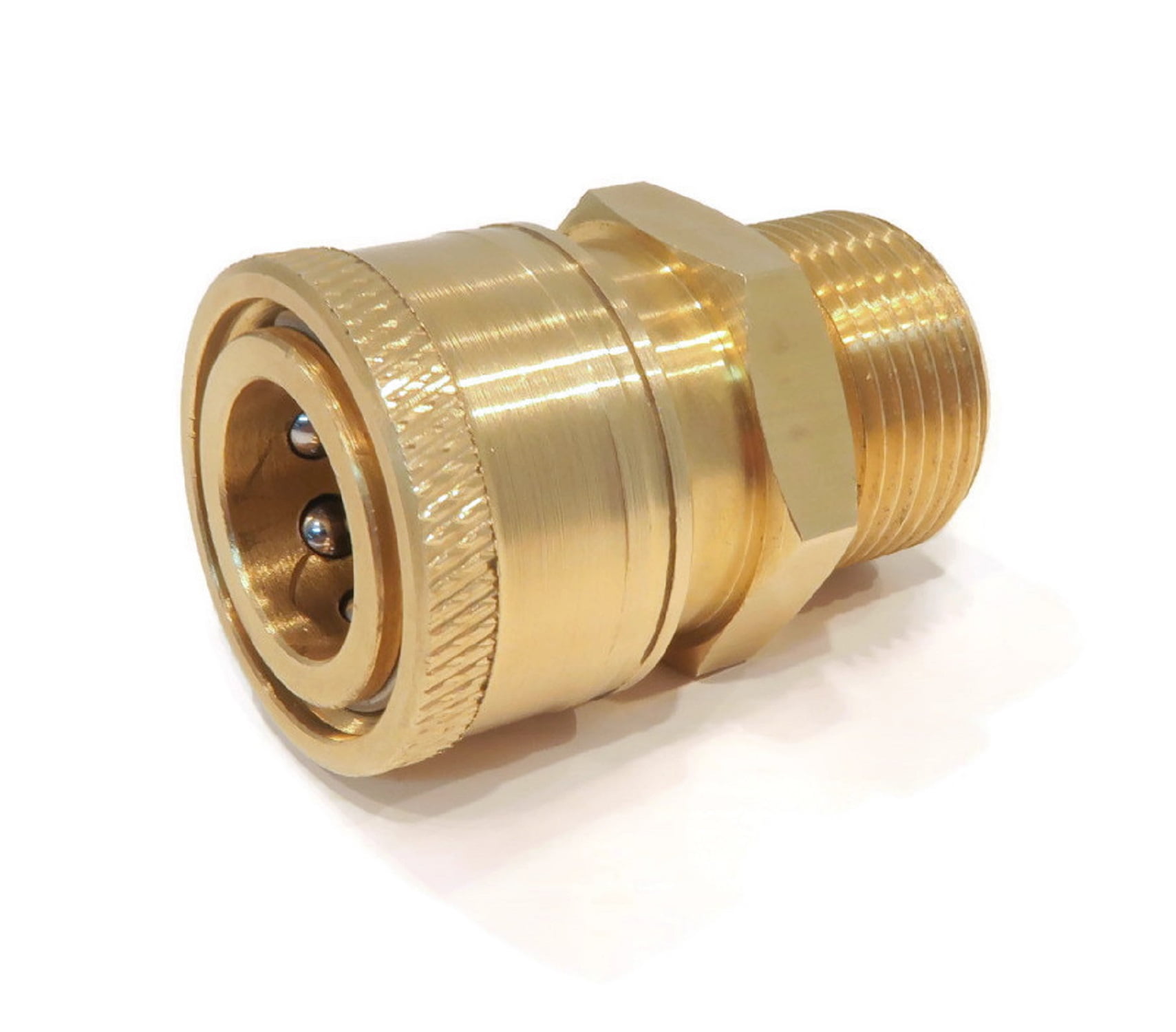 The ROP Shop | M22 MPT X 3/8" Brass Quick Connect Coupler for Pressure and Power Washers 14mm ...