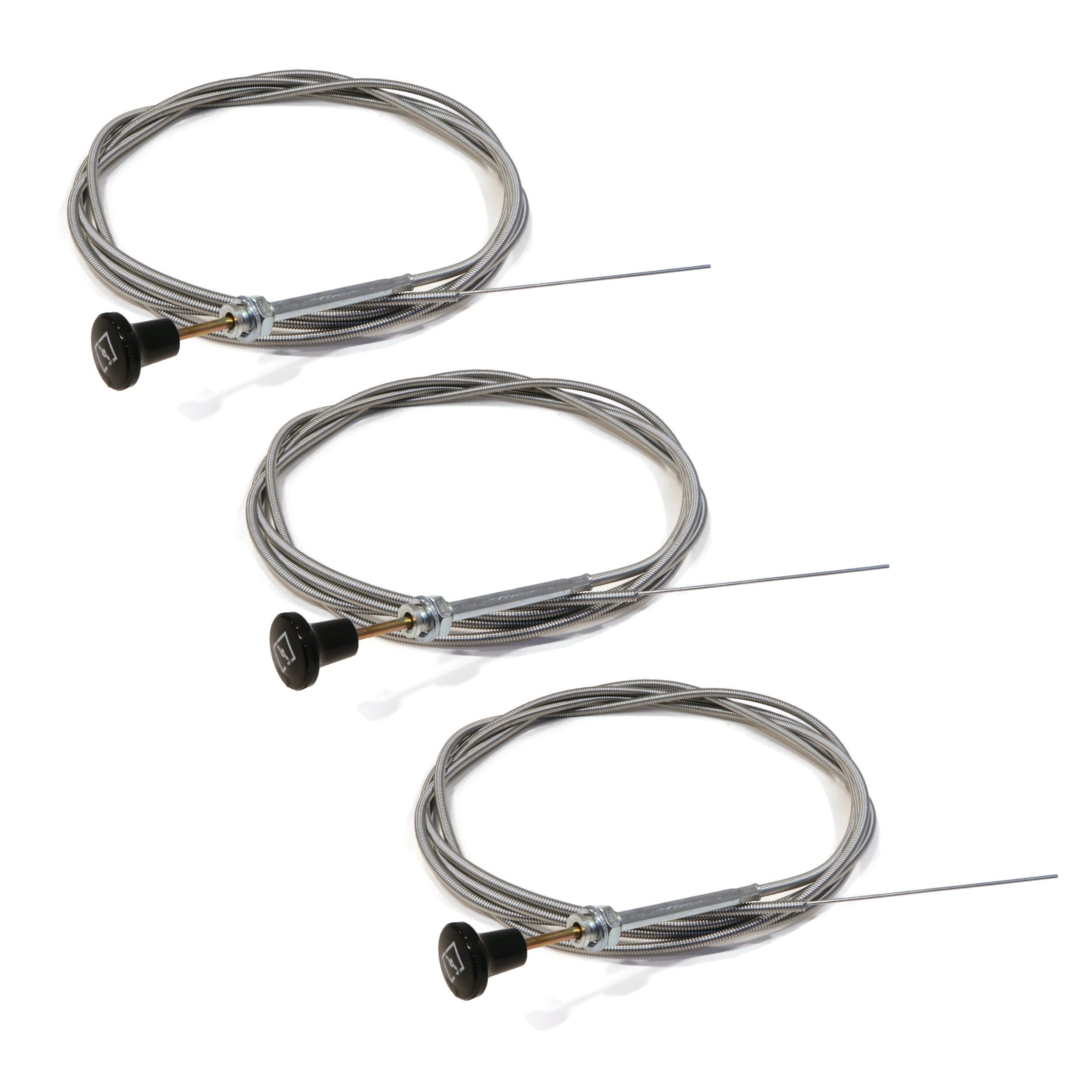 The ROP Shop | (Pack of 3) Universal Choke Push-Pull Control Cable Wire ...