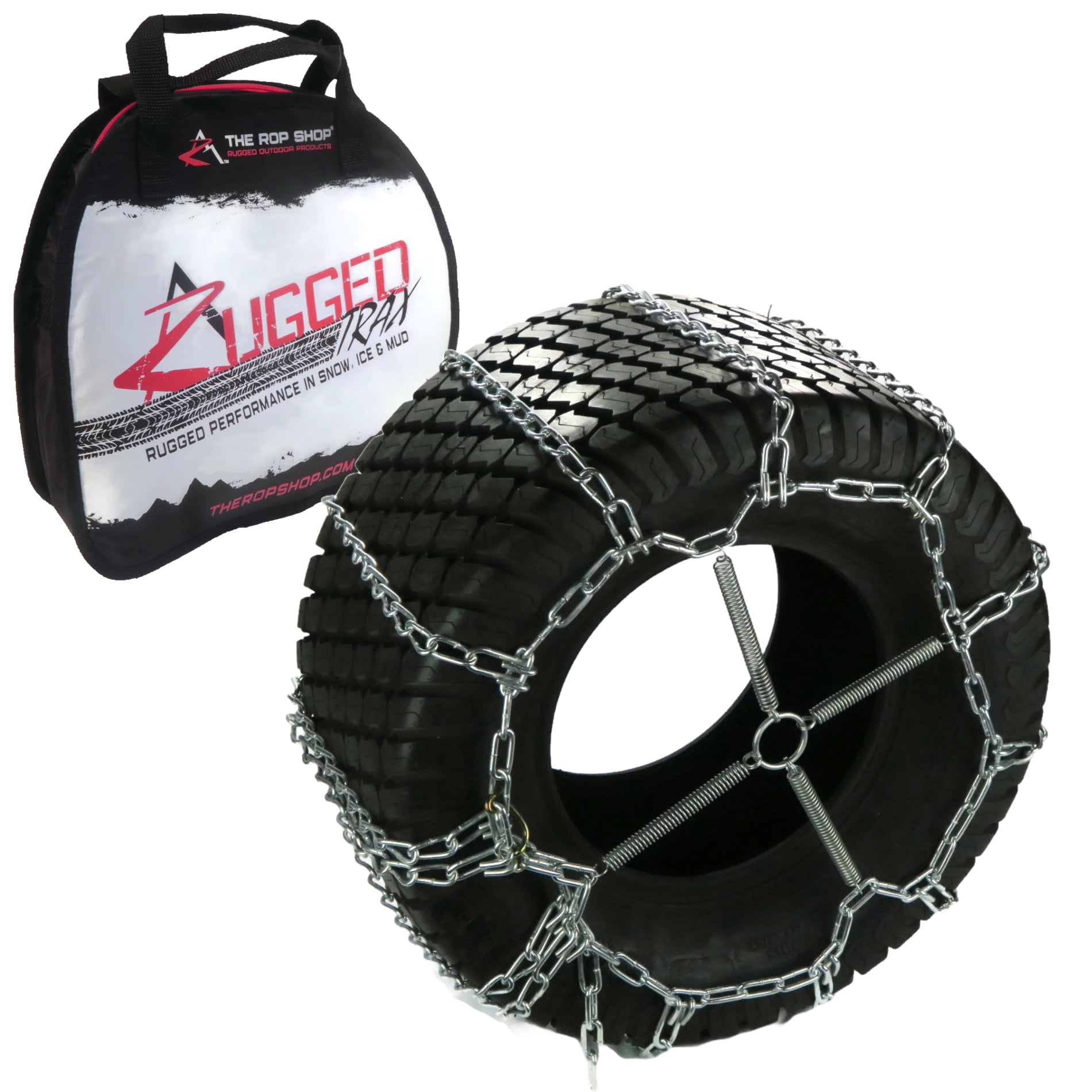 The ROP Shop | Pair of 4 Link Tire Chains & Tensioners for MaxTrac UTV ...