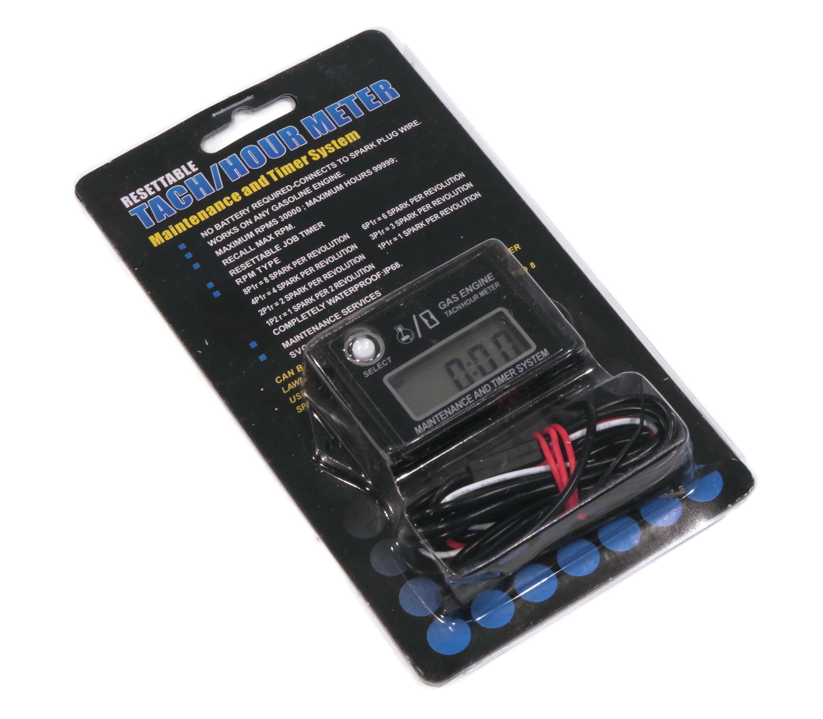 The ROP Shop Resettable Digital Tach Hour Meter for All Terrain Utility ...