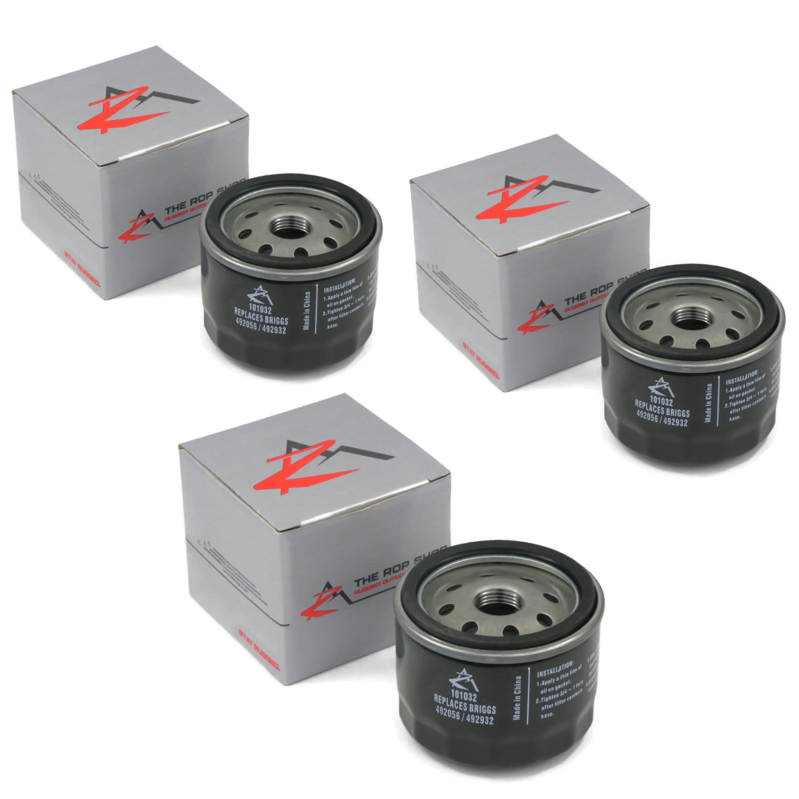 The ROP Shop Set of 3 Lawn Mower Oil Filters for Hustler 602581, Massey ...