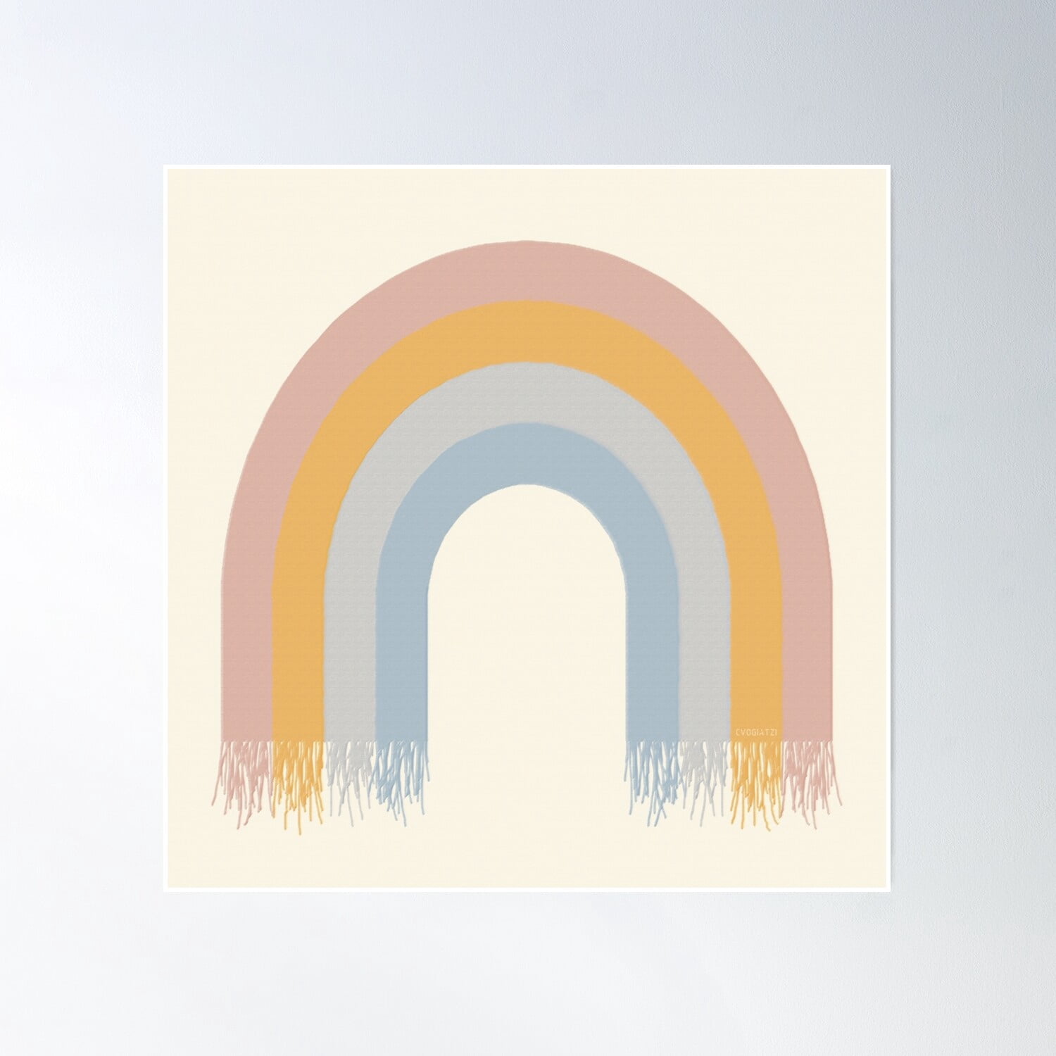 The Rainbow Of Calm Poster Wall Art, Modern Wall Decor, 16x16 UNFRAMED ...