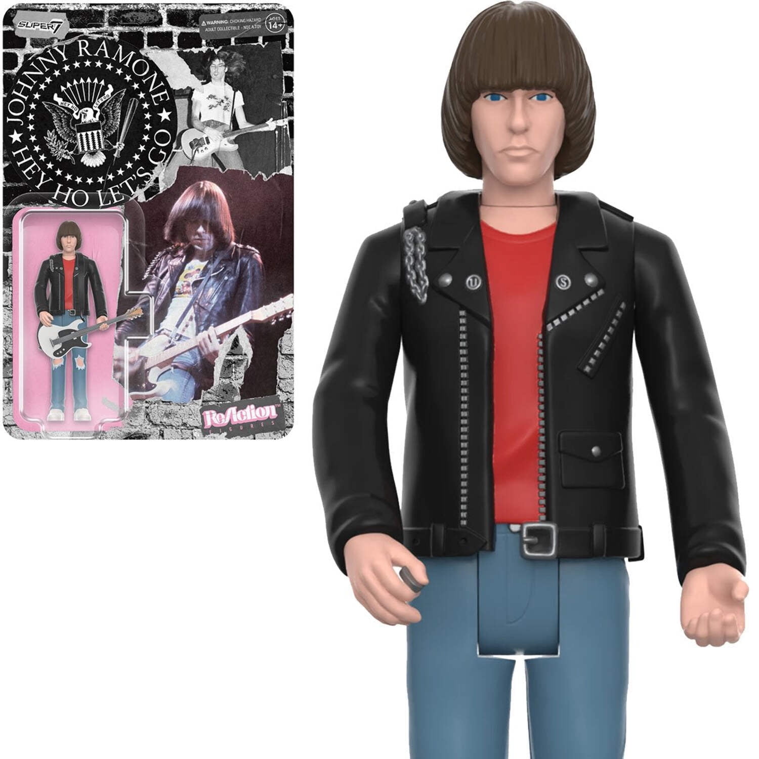 The Ramones Johnny Ramone 3 3/4-Inch ReAction Figure - Walmart.com