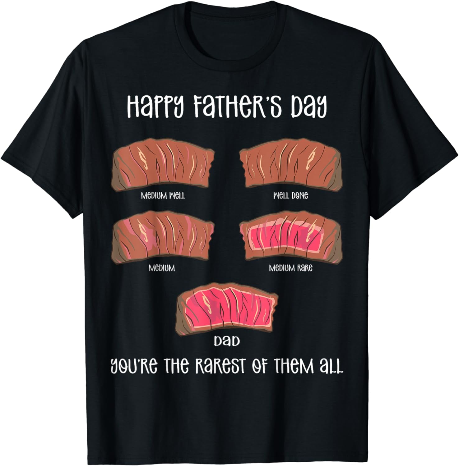 The Rarest Of Them All Fathers Day Funny Dad Papa Husband T-Shirt ...