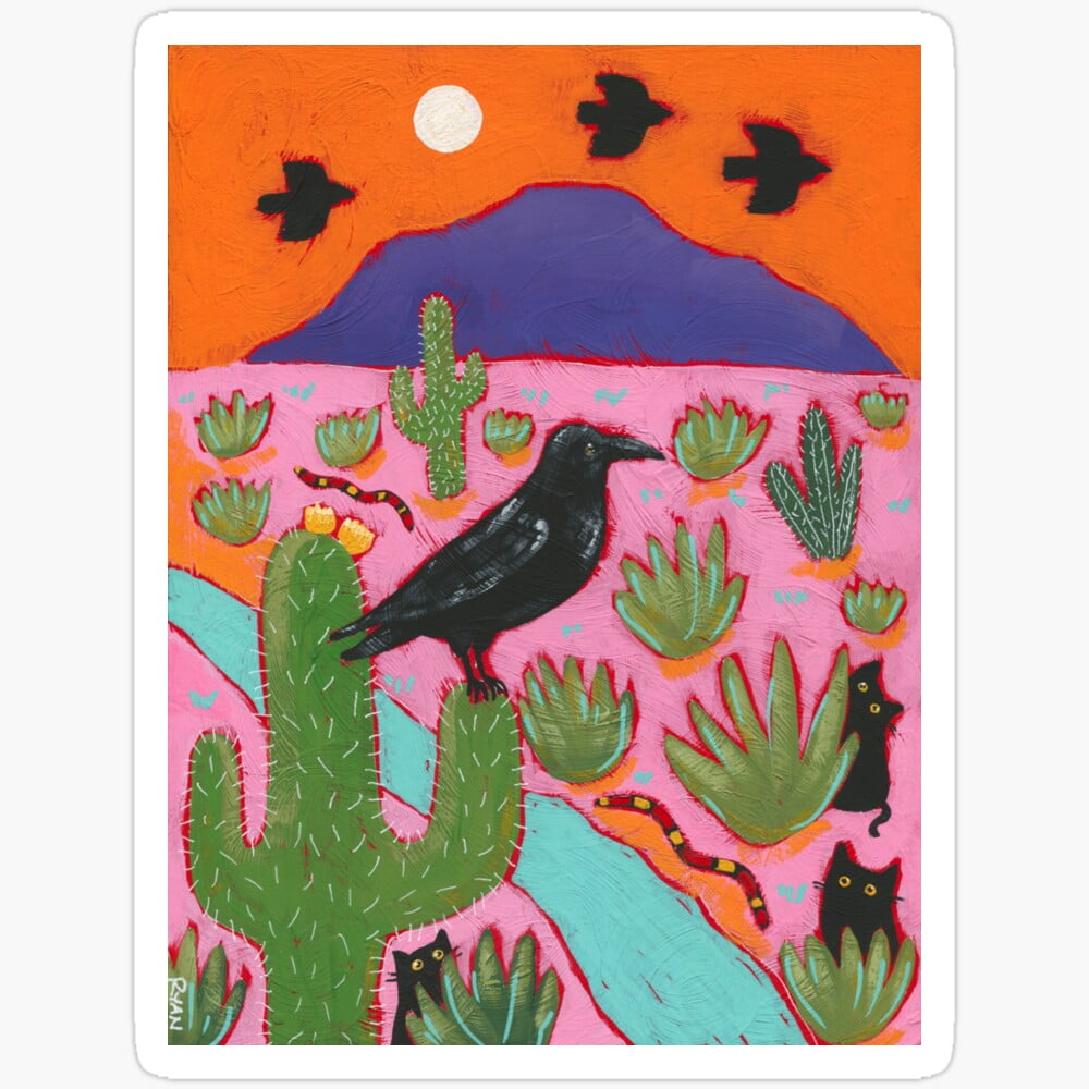 The Raven And Black Cats Sticker Phone Decal Water Bottle Stickers Car ...