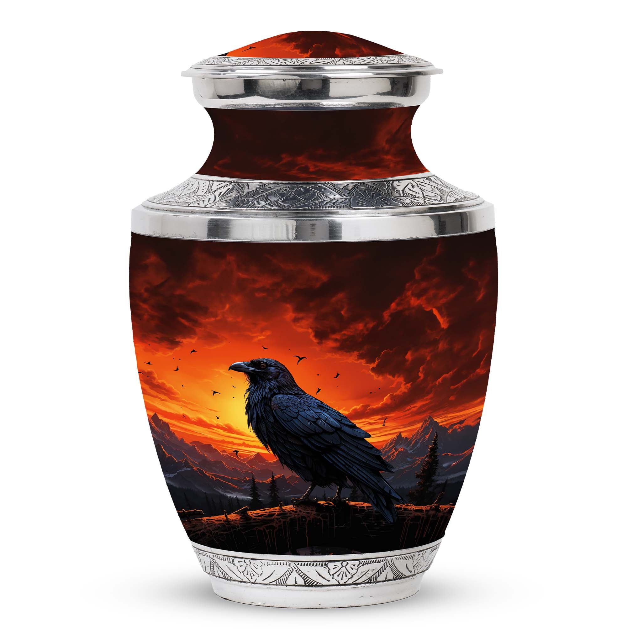 The Raven’s Dominion - Spacious Large Outdoor Urn for Adult Memorial ...
