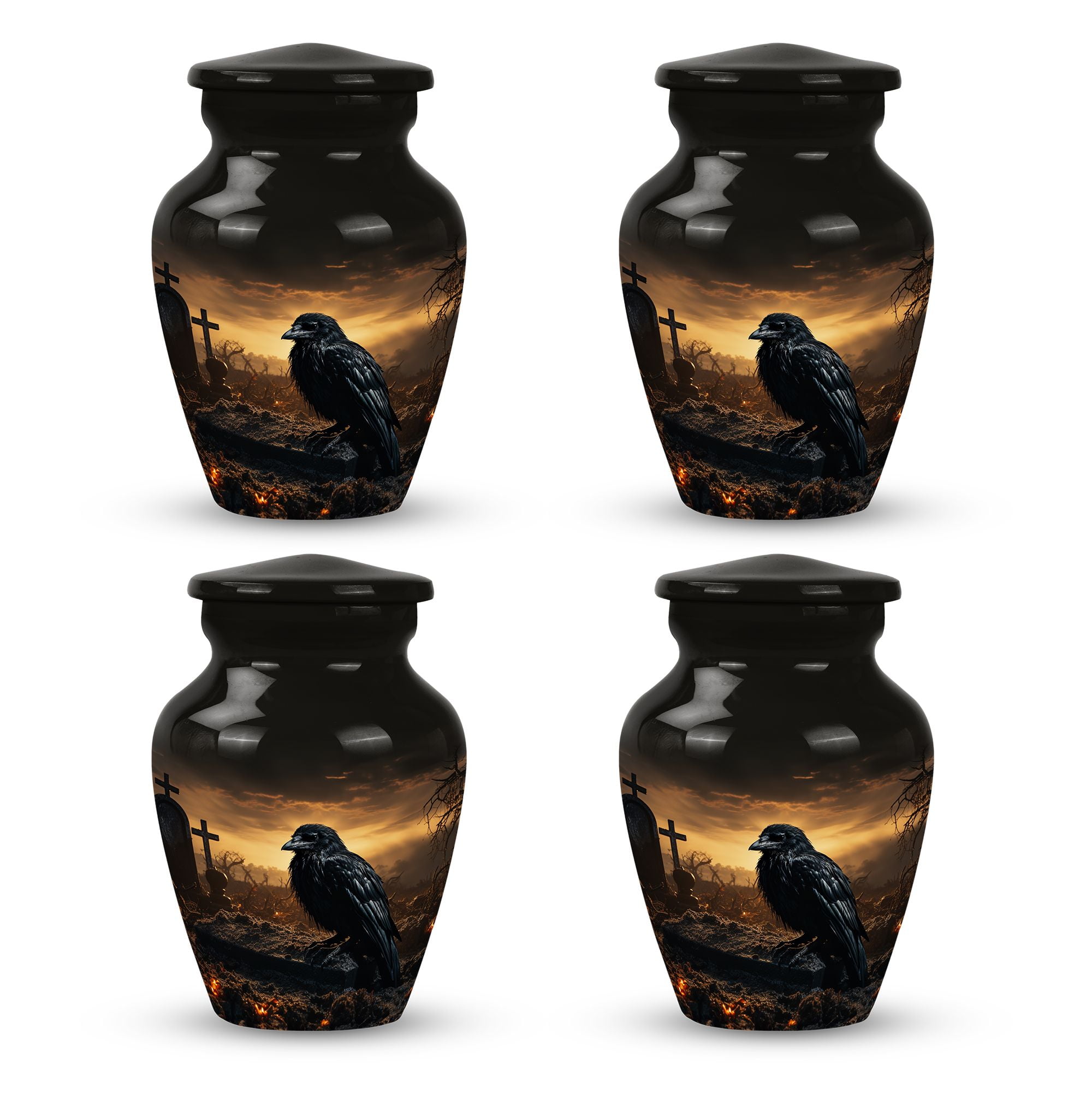 The Raven's Watch over Forgotten Realms - Small Urn for Adult Male ...