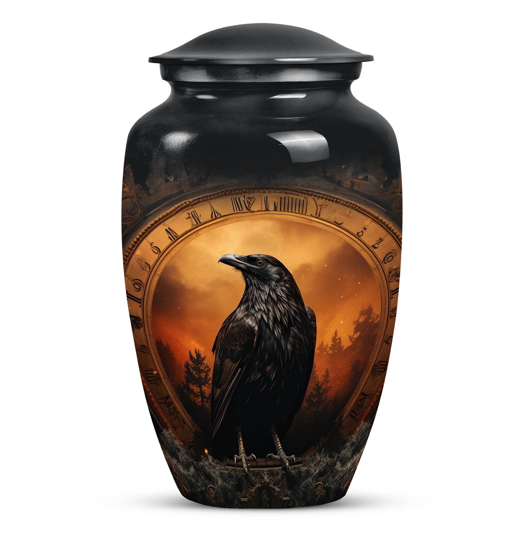 The Raven's Watch - Spacious Funeral Urn for Adult Human Ashes ...