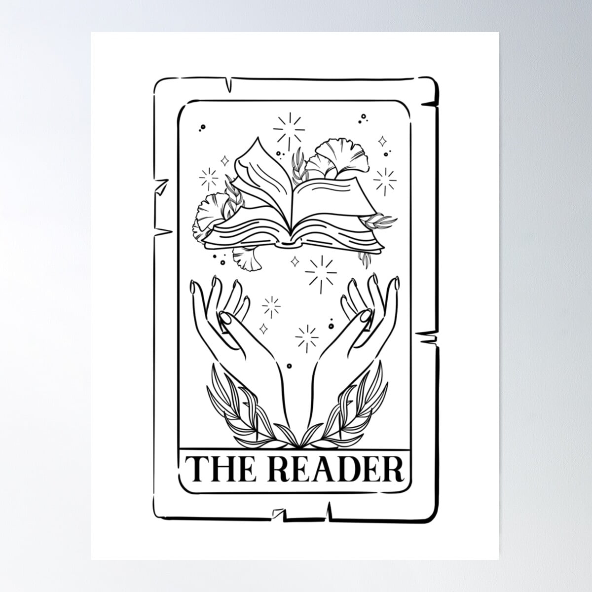 The Reader Tarot Card Poster Wall Art, Modern Wall Decor For Living ...