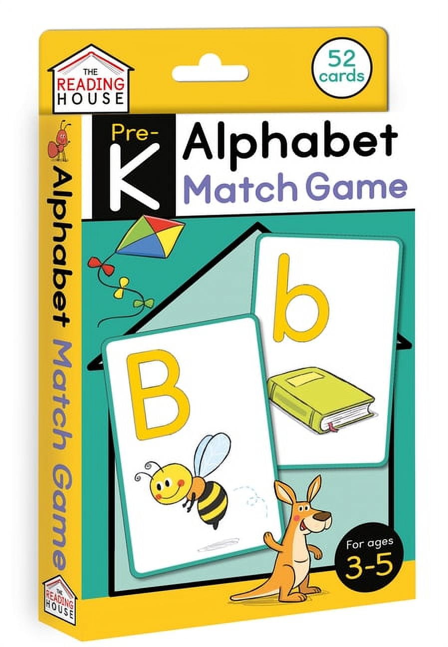 The Reading House Alphabet Match Game Flash Cards for Preschool with ...