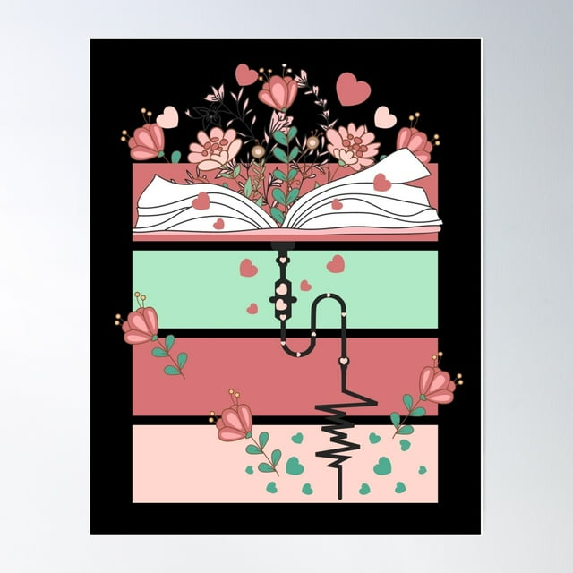 The Reading Pulse Poster Wall Art, Modern Wall Decor For Living Room ...