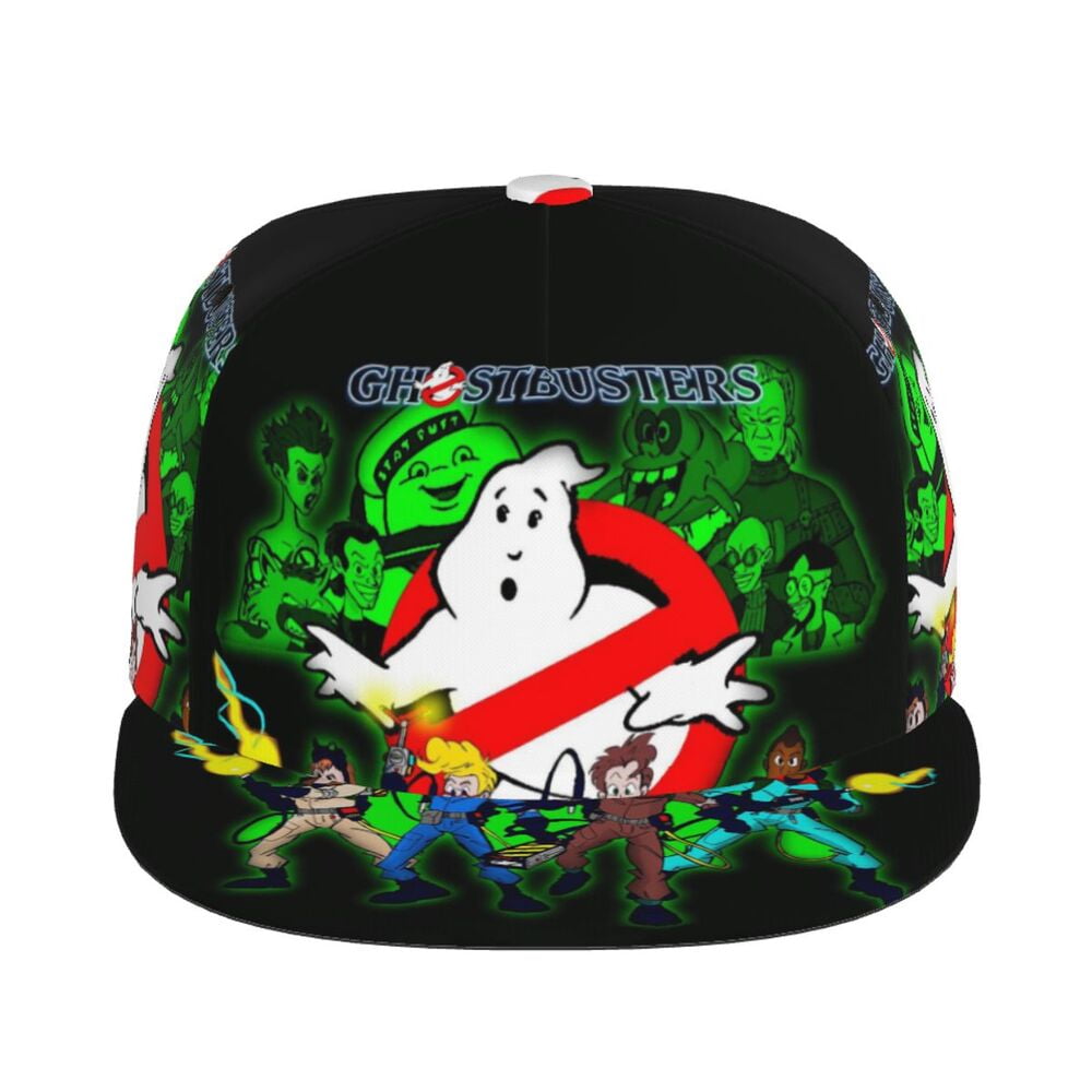 The Real Ghostbusters Adjustable Flat Brim Baseball Cap Snapback Hat ...