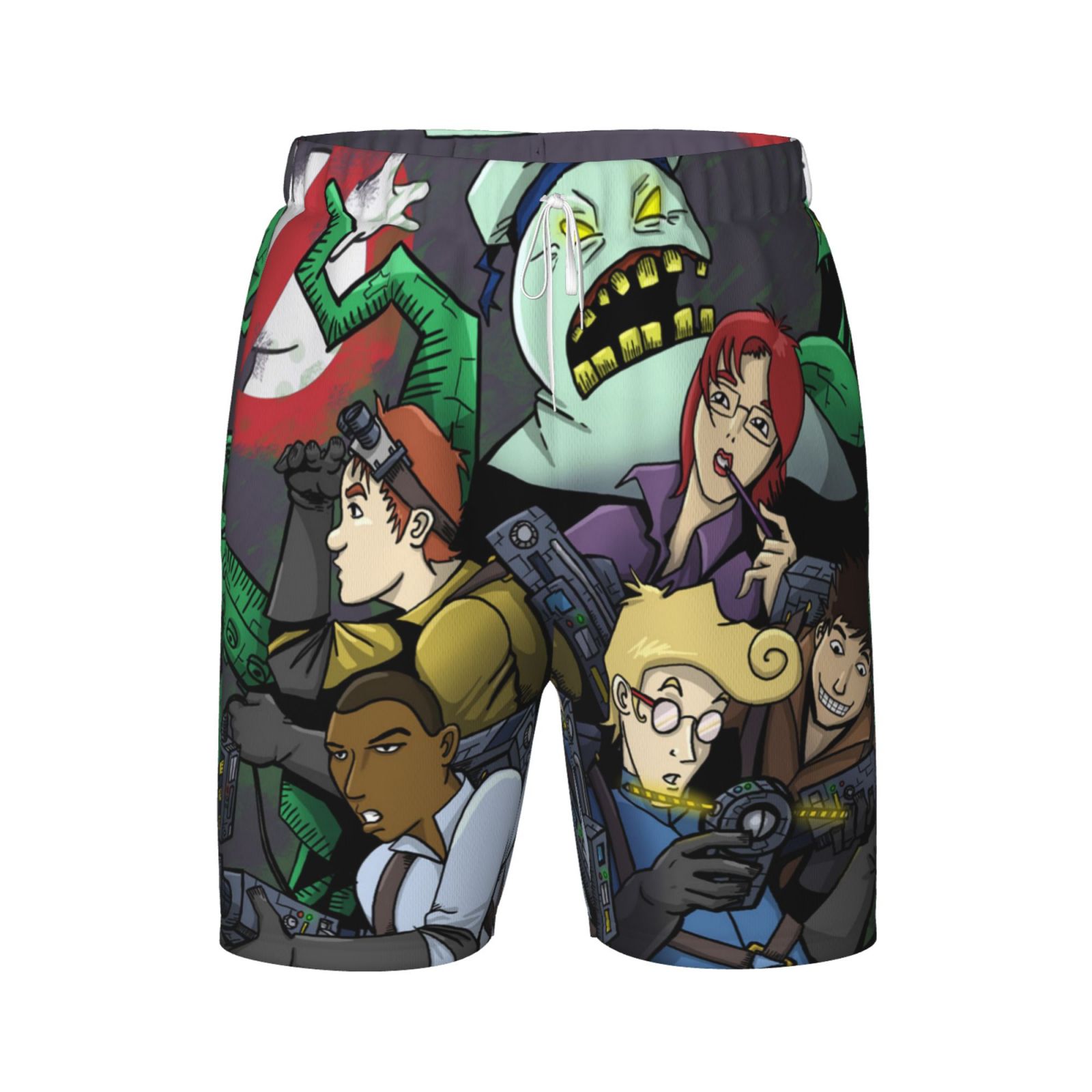 The Real Ghostbusters Teen Swim Trunks Summer Beach Board Shorts Double ...
