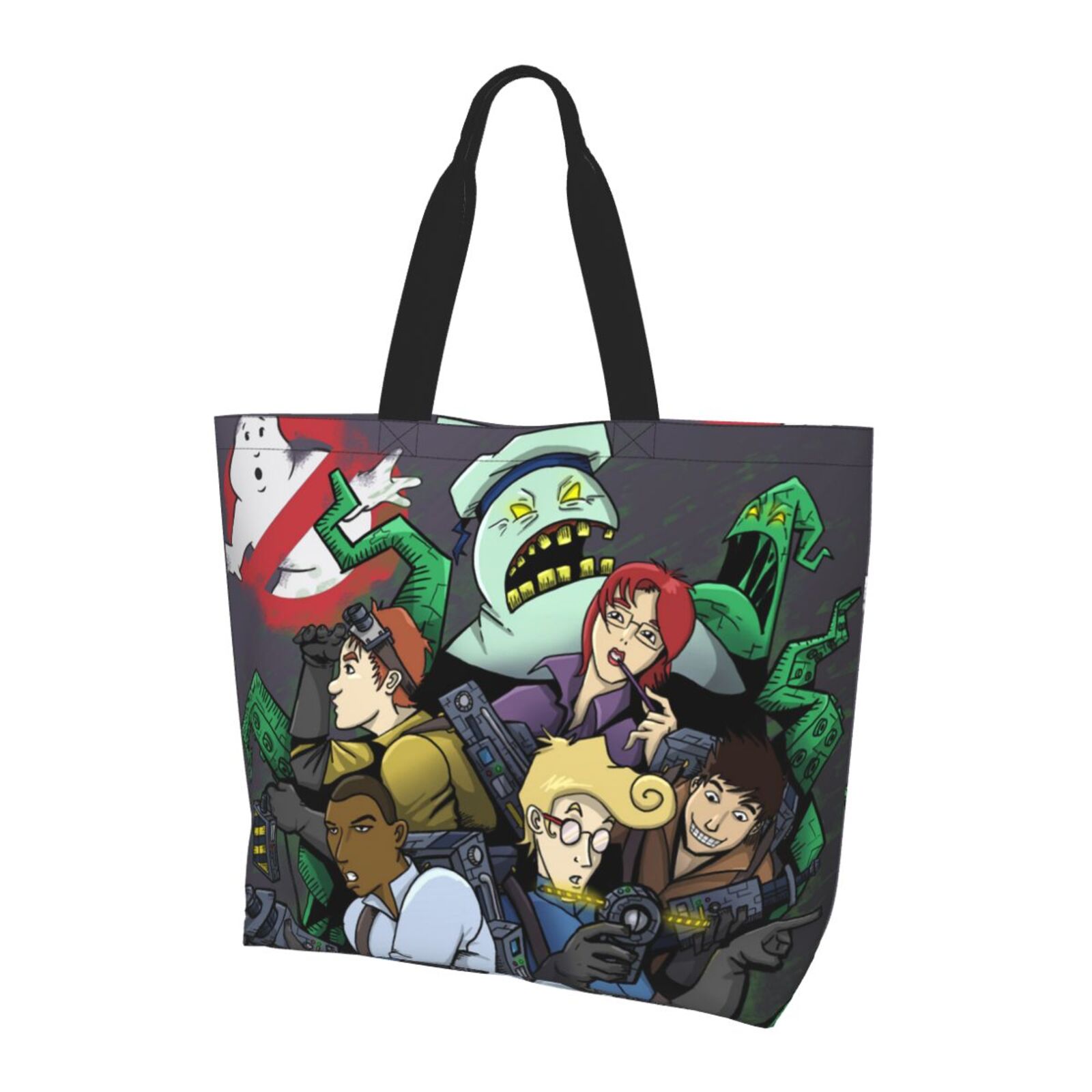 The Real Ghostbusters Tote Bags Reusable Women Shoulder Bag Grocery Bag ...