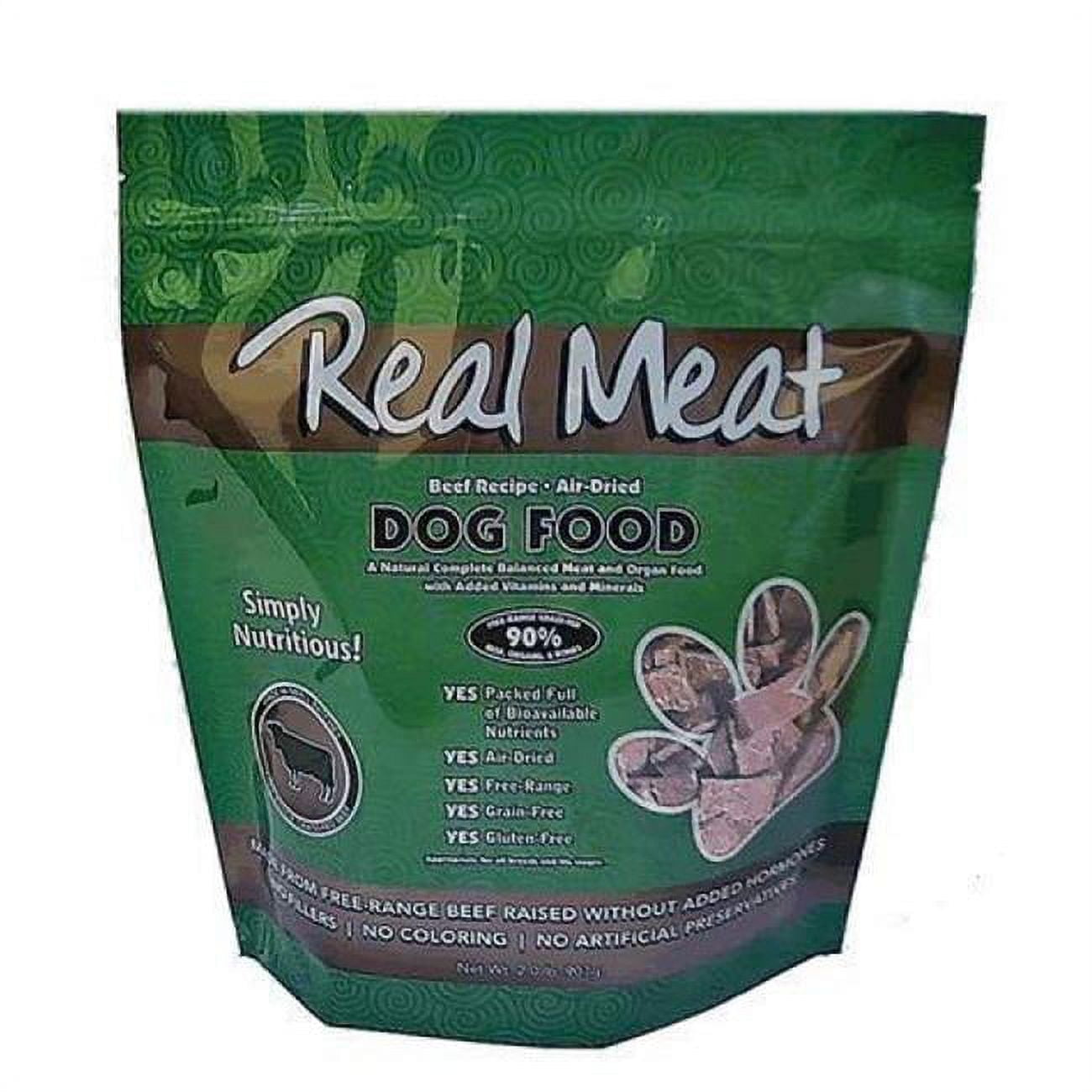 The Real Meat Company, 2 lbs Air-Dried Beef Dog Food, Pure Beef Meat ...