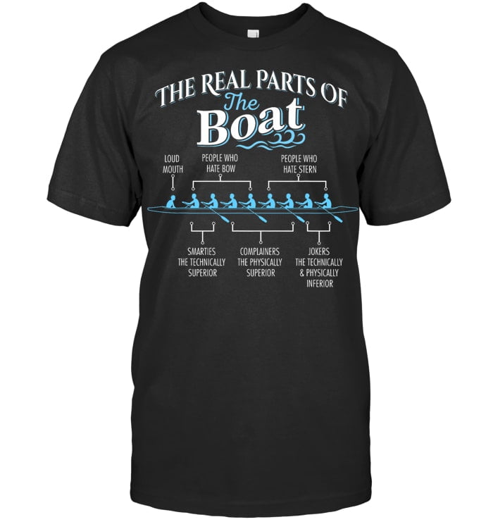 The Real Parts Of The Boat Funny Rowing Gift Crew T Shirt - Walmart.com