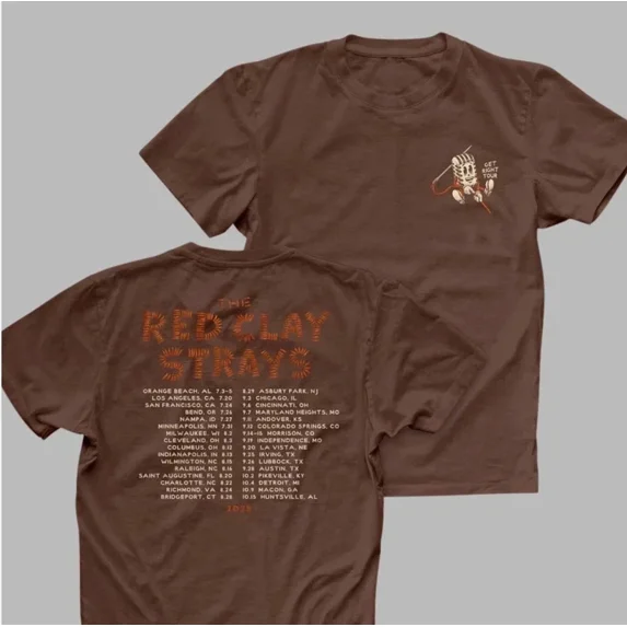 The Red Clay Strays Get Right Tour 2025 T-shirt - Walmart.com