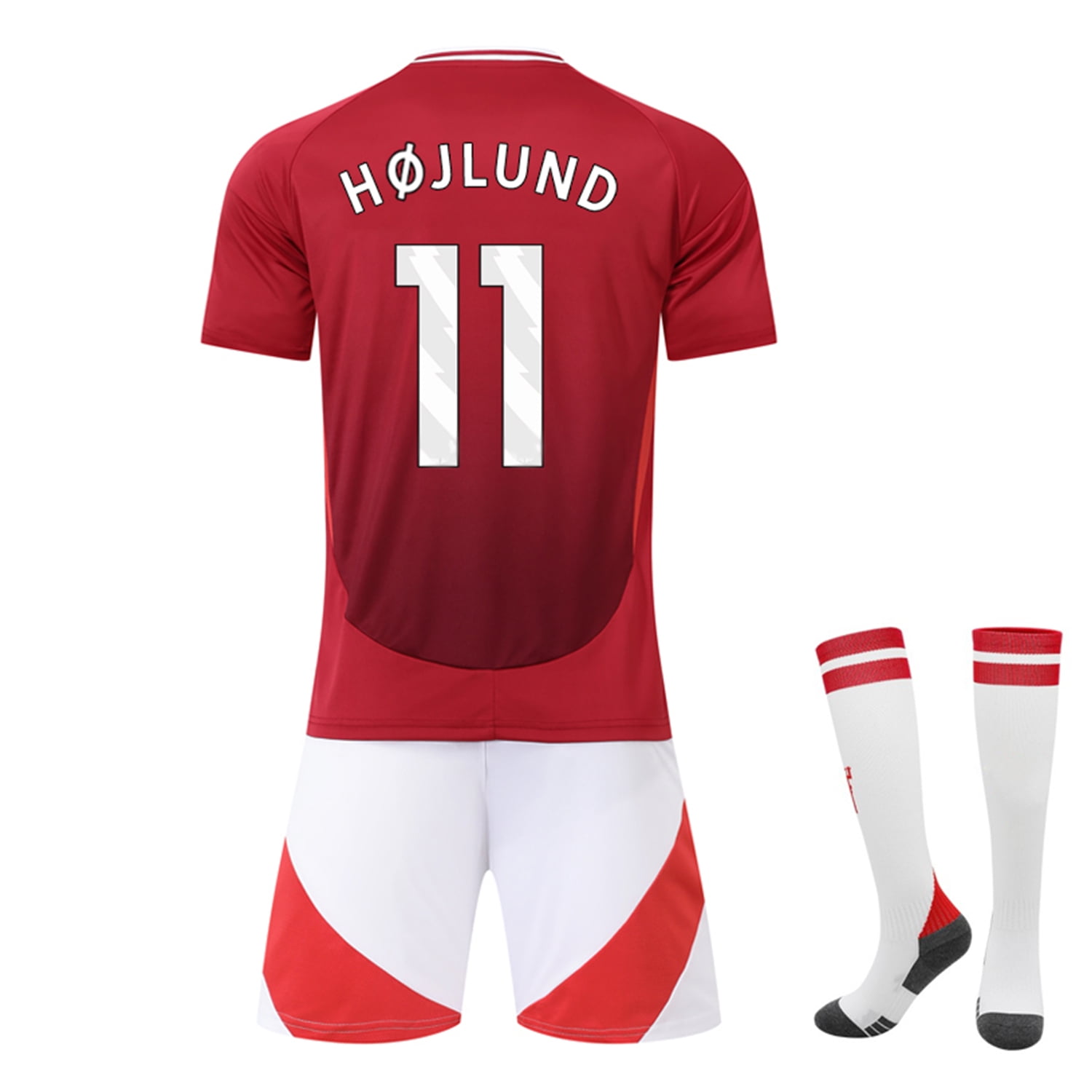 The Red Devils 24/25 Authentic #11 Hojlund Home Jersey - Walmart.com