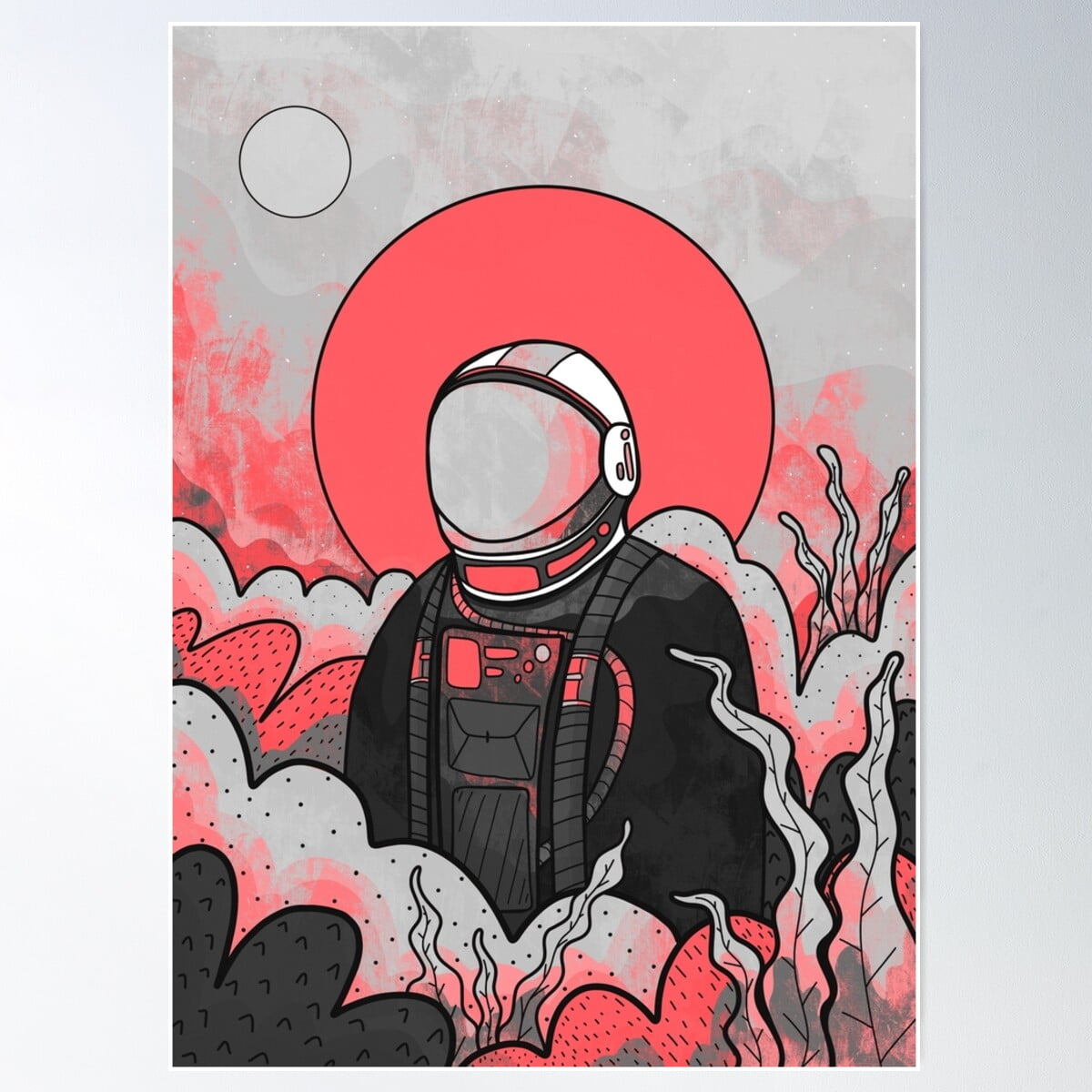 The Red Planet Explorer Poster Wall Art, Modern Wall Decor For Living ...