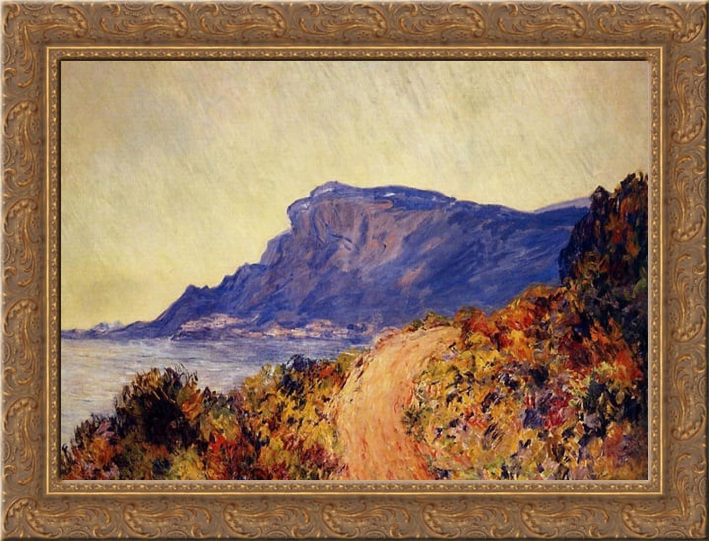 The Red Road at Cap Martin, near Menton 24x20 Gold Ornate Wood Framed ...