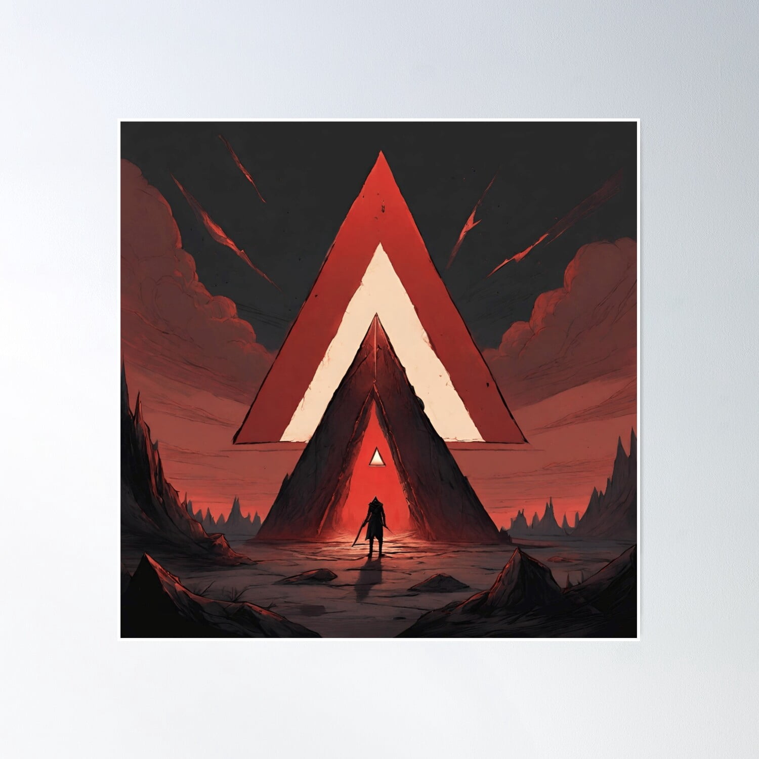 The Red Triangle: A Dystopian Fantasy Poster Wall Art, Modern Wall ...