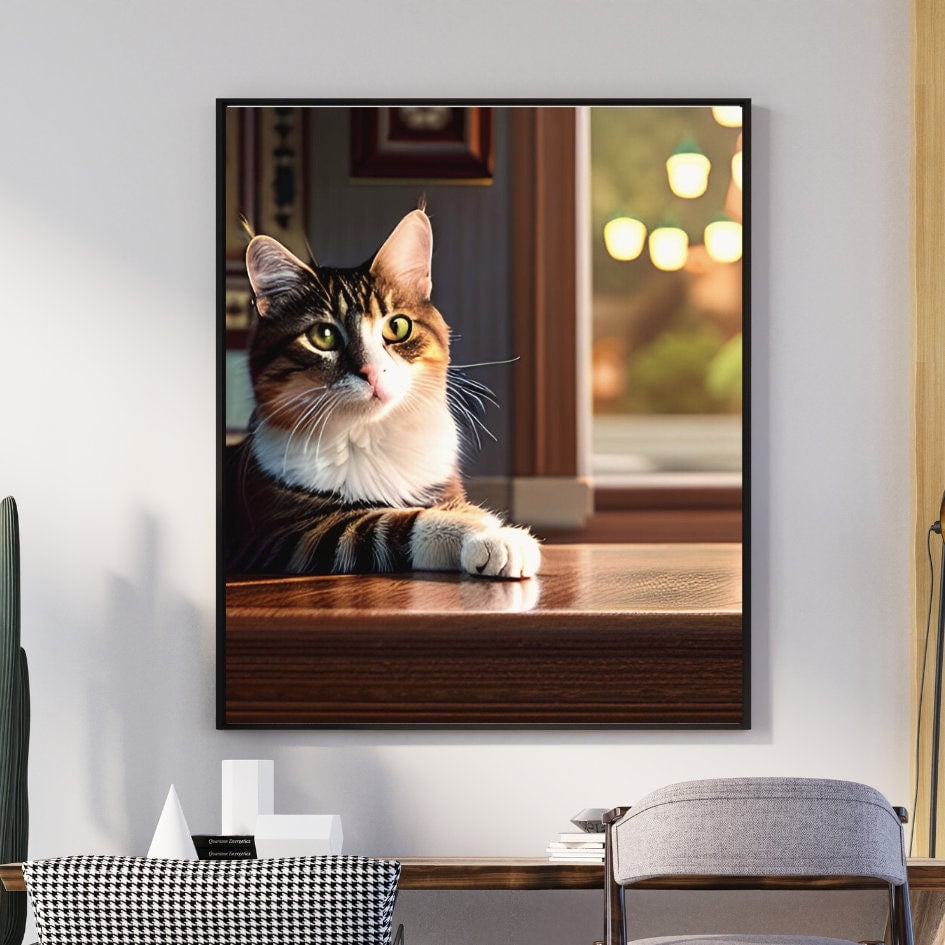 The Regal Cat - Cat Portrait Canvas Wall Art - Walmart.com