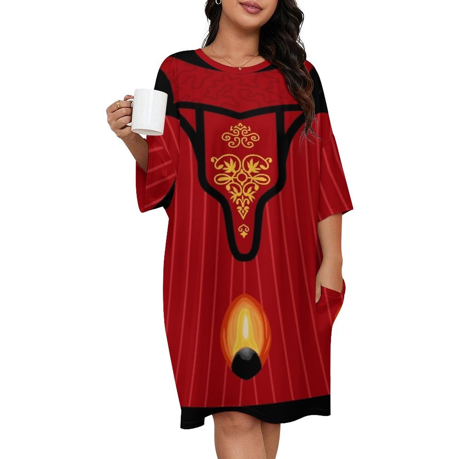 The Regal Gown Sleepshirts For Sleeping Travels Loose Sleepdress Pajama ...