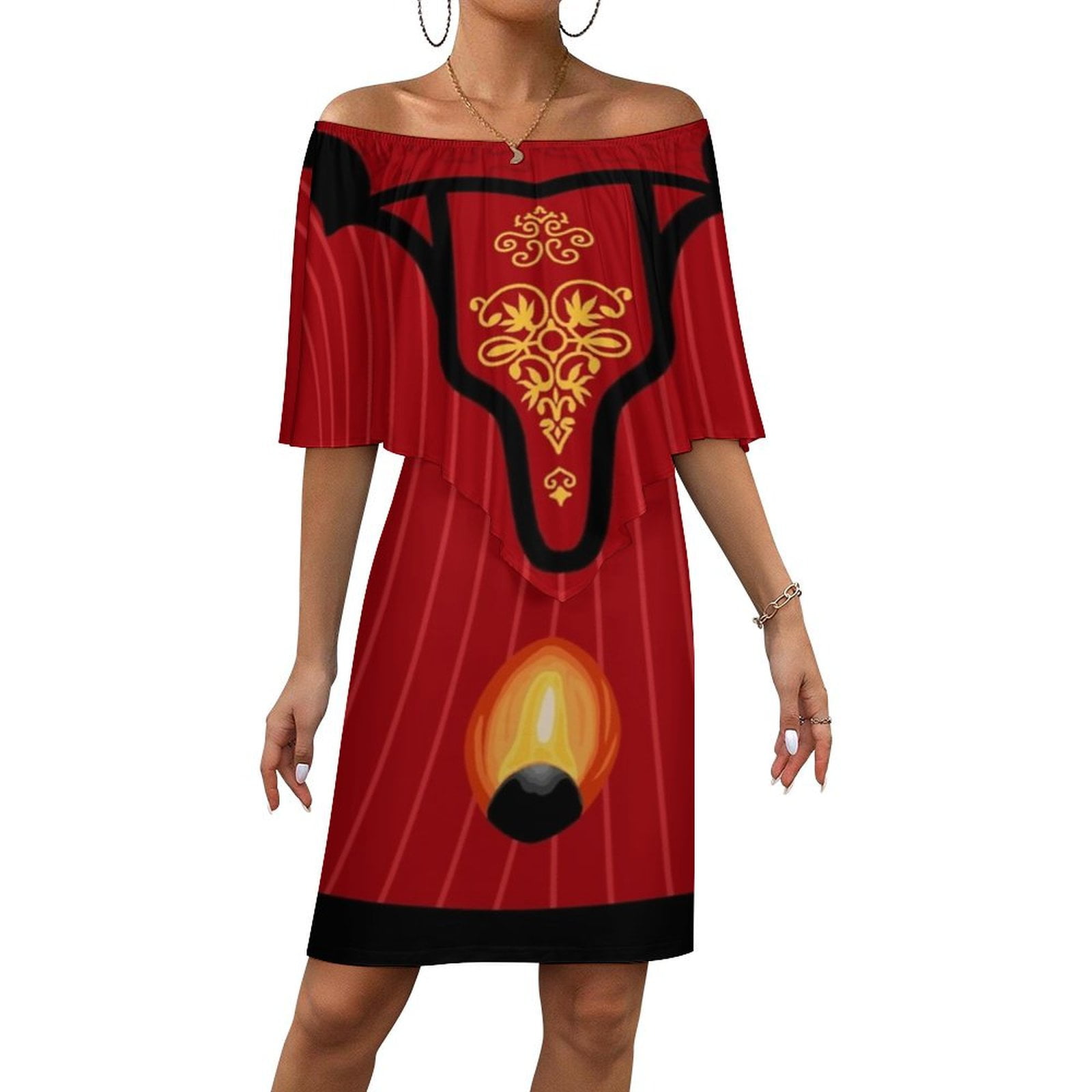 The Regal Gown Women's Off The Shoulder Ruffles Summer Wedding Guest ...