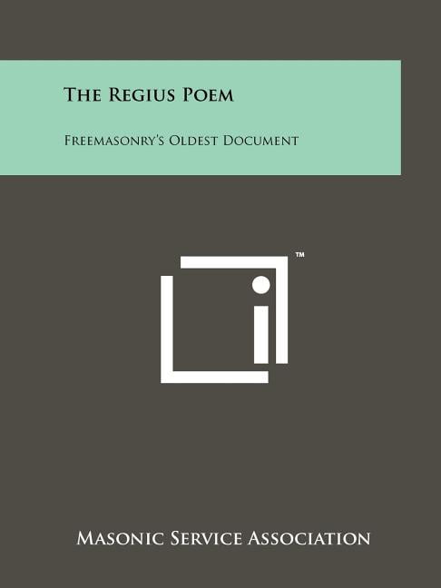 The Regius Poem : Freemasonry's Oldest Document - Walmart.com
