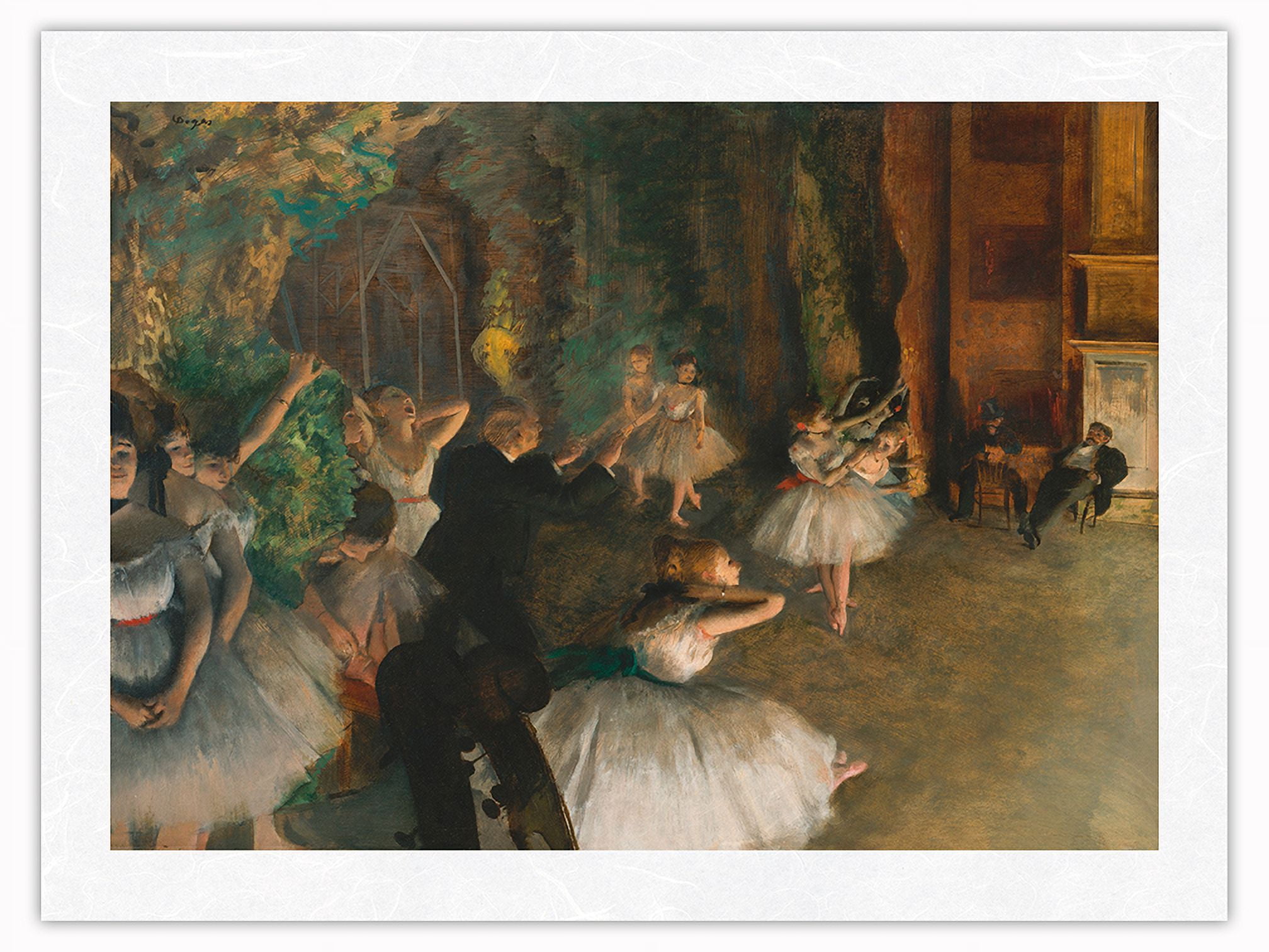 The Rehearsal of the Ballet Onstage - From an Original Color Painting ...