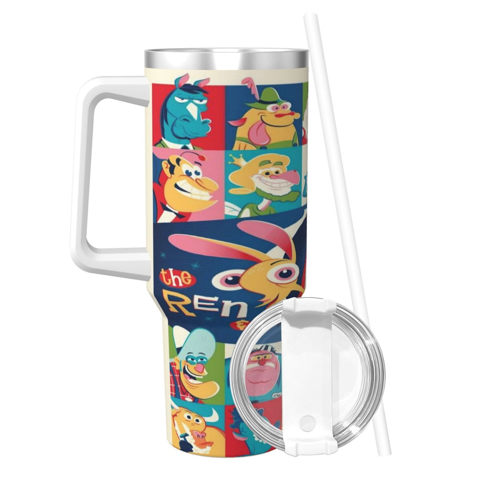 The Ren and Stimpy Show Print Thermos Insulated Stainless Steel Hot ...