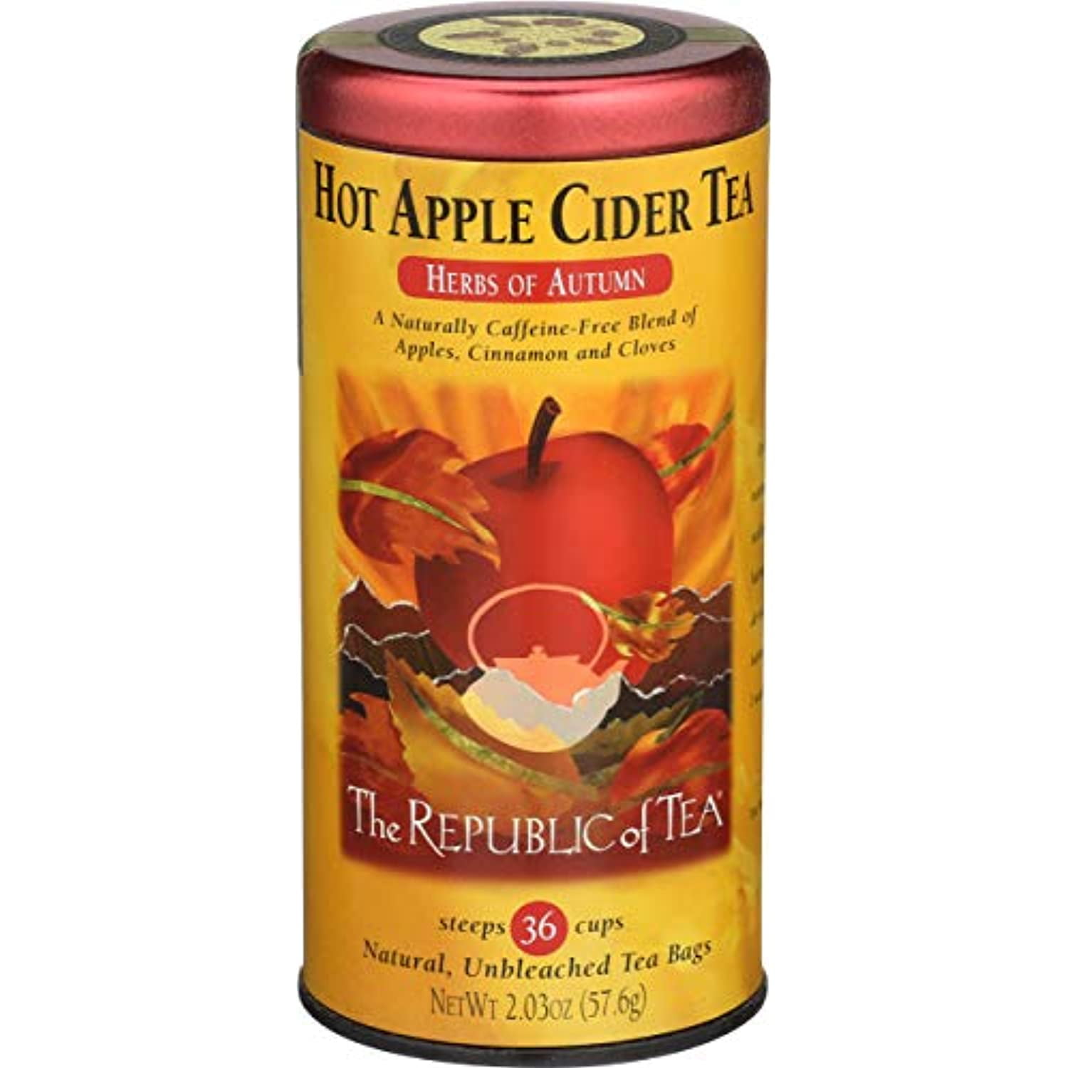 The Republic Of Tea - Hot Apple Cider Tea, 36 Tea Bags, Tin | Harvest ...