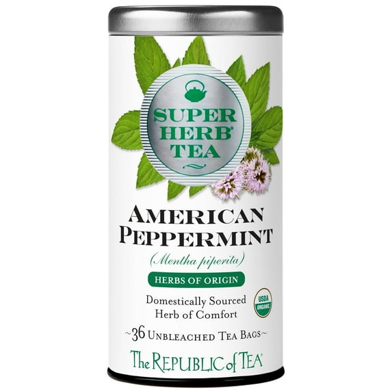 The Republic of Tea — Organic American Peppermint SuperHerb Tea Tin, 36 ...
