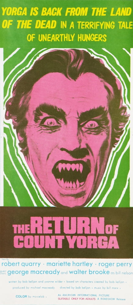 The Return Of Count Yorga Robert Quarry On Australian Poster Art 1971 ...