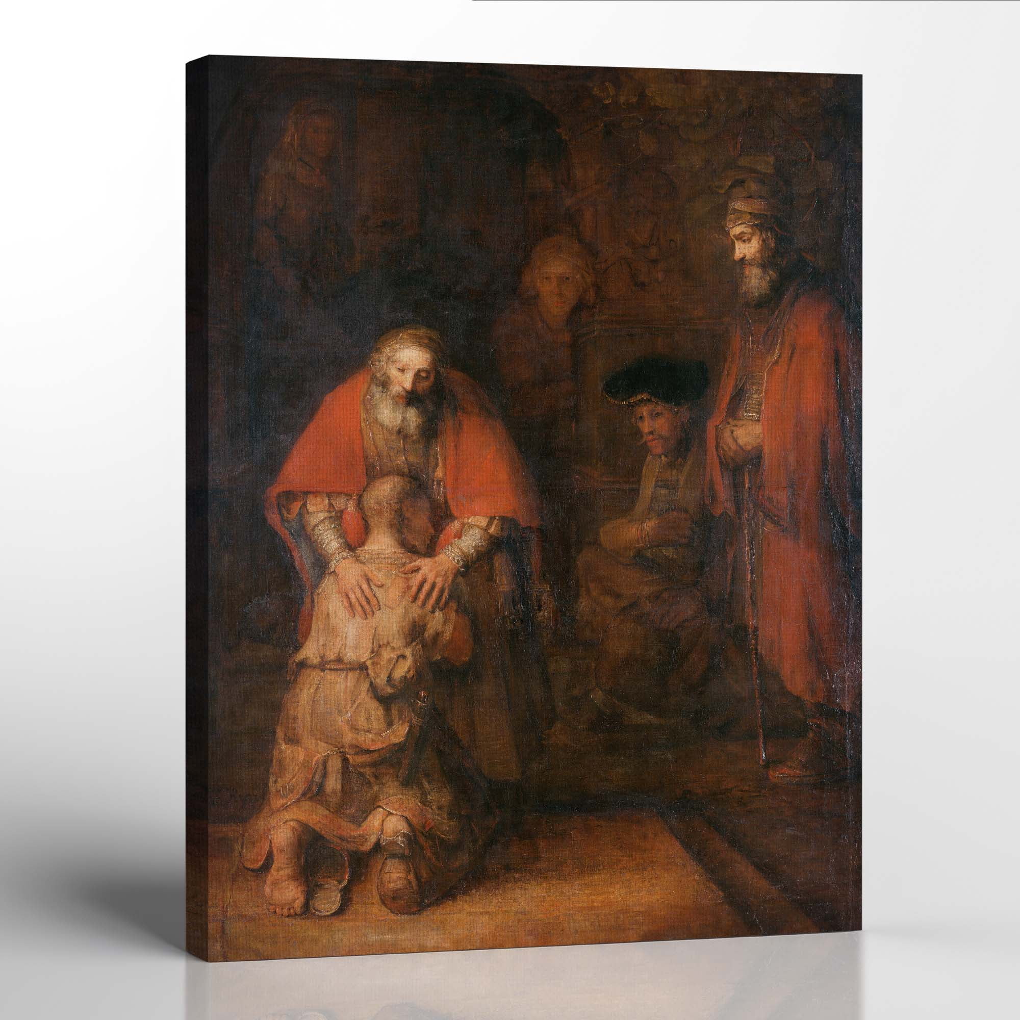 The Return of Prodigal Son by Rembrandt Print Canvas, Famous Art Prints ...