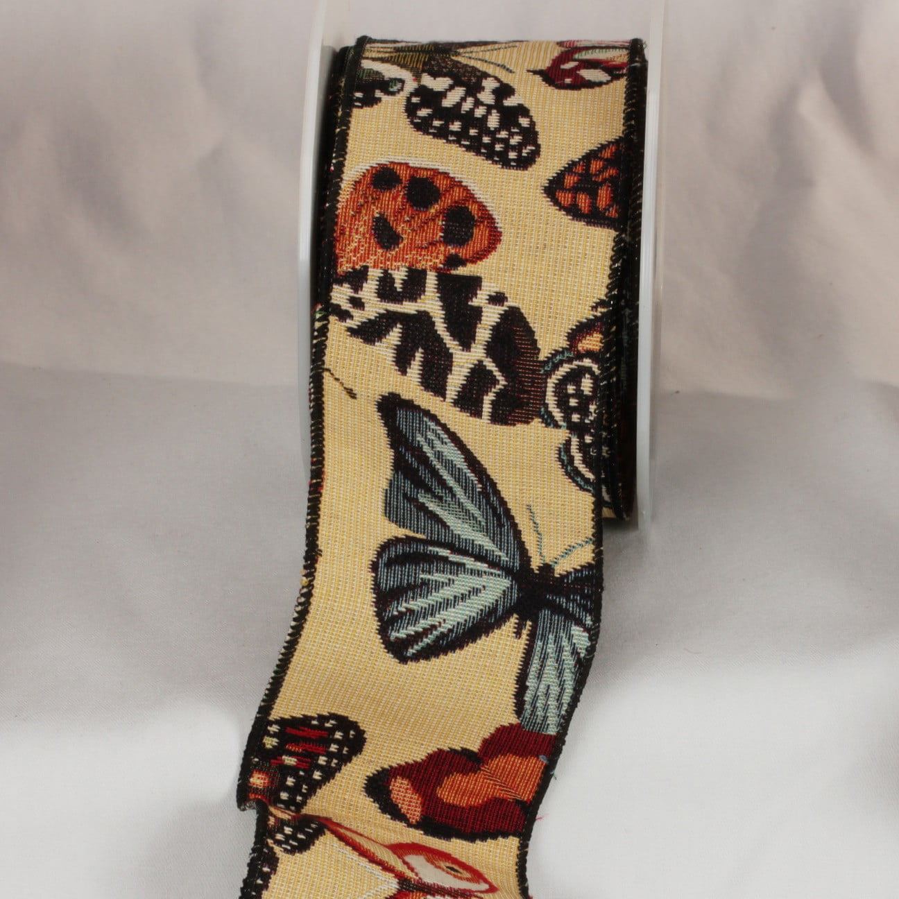 The Ribbon People Black and Ivory Butterfly Wired Craft Ribbon 3" x 9 ...