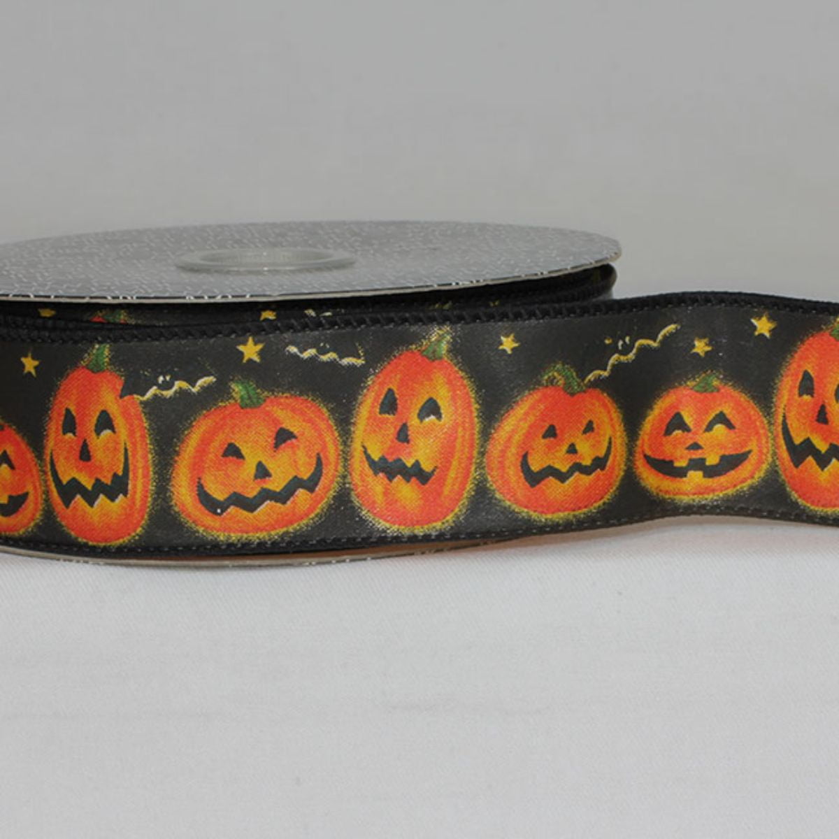 The Ribbon People Black and Orange Halloween Pumpkin Wired Craft Ribbon ...