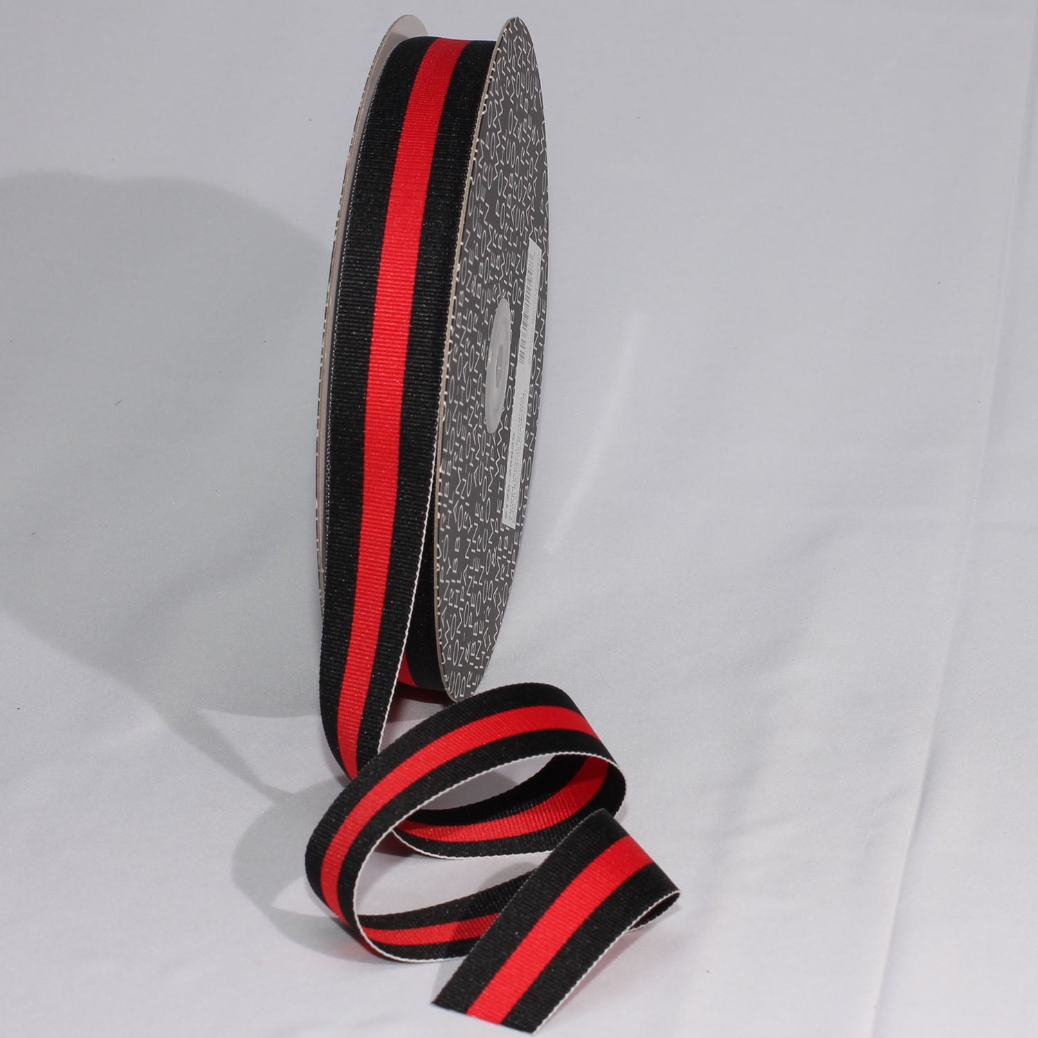 The Ribbon People Black and Red Striped Woven Grosgrain Craft Ribbon 1 ...