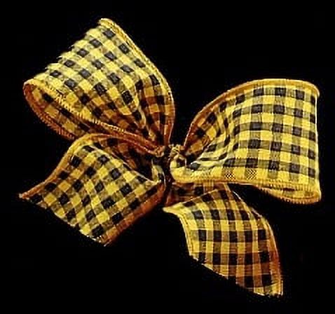 The Ribbon People Black and Yellow Checker Taxi Wired Craft Ribbon 1.5 ...