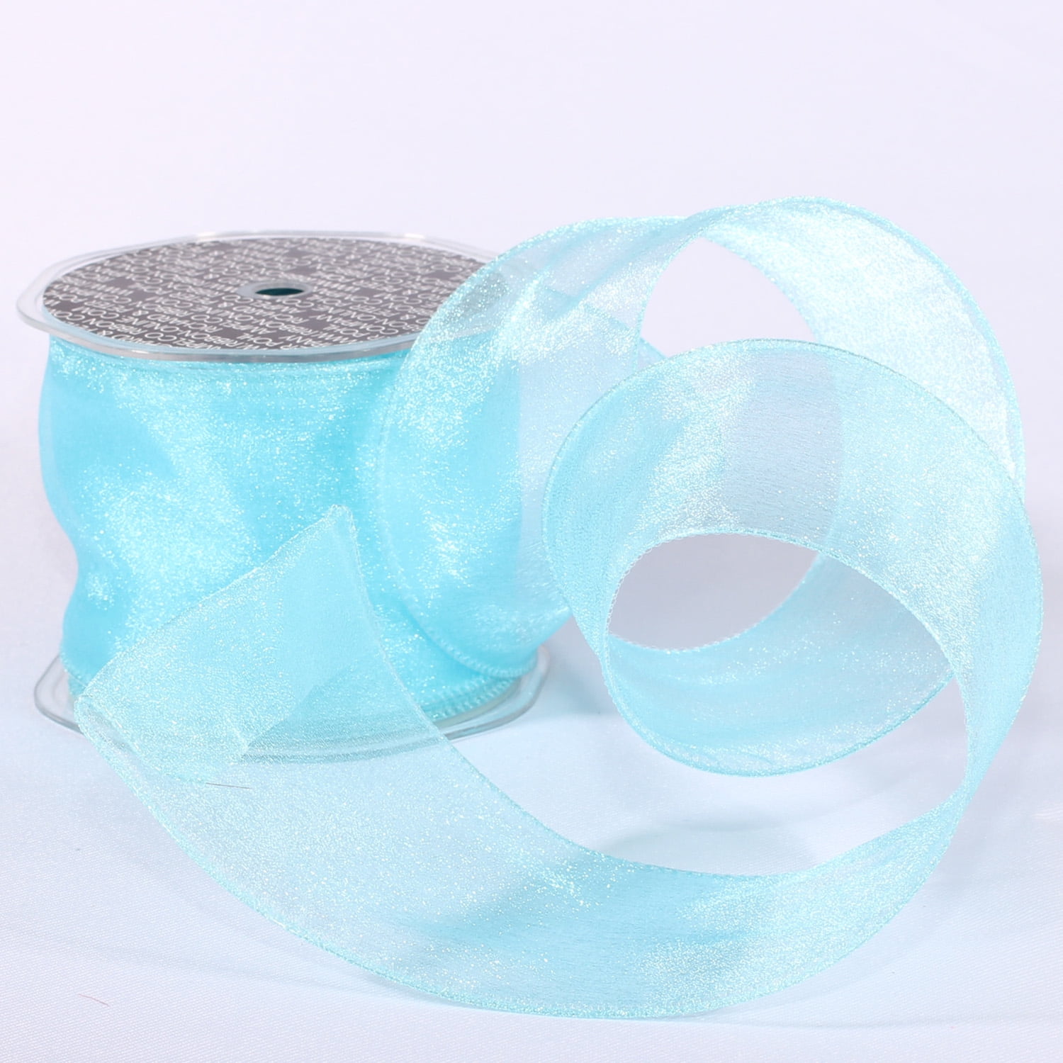 The Ribbon People Blue Aqua Sheer Wired Craft Ribbon 3" x 27 Yards ...